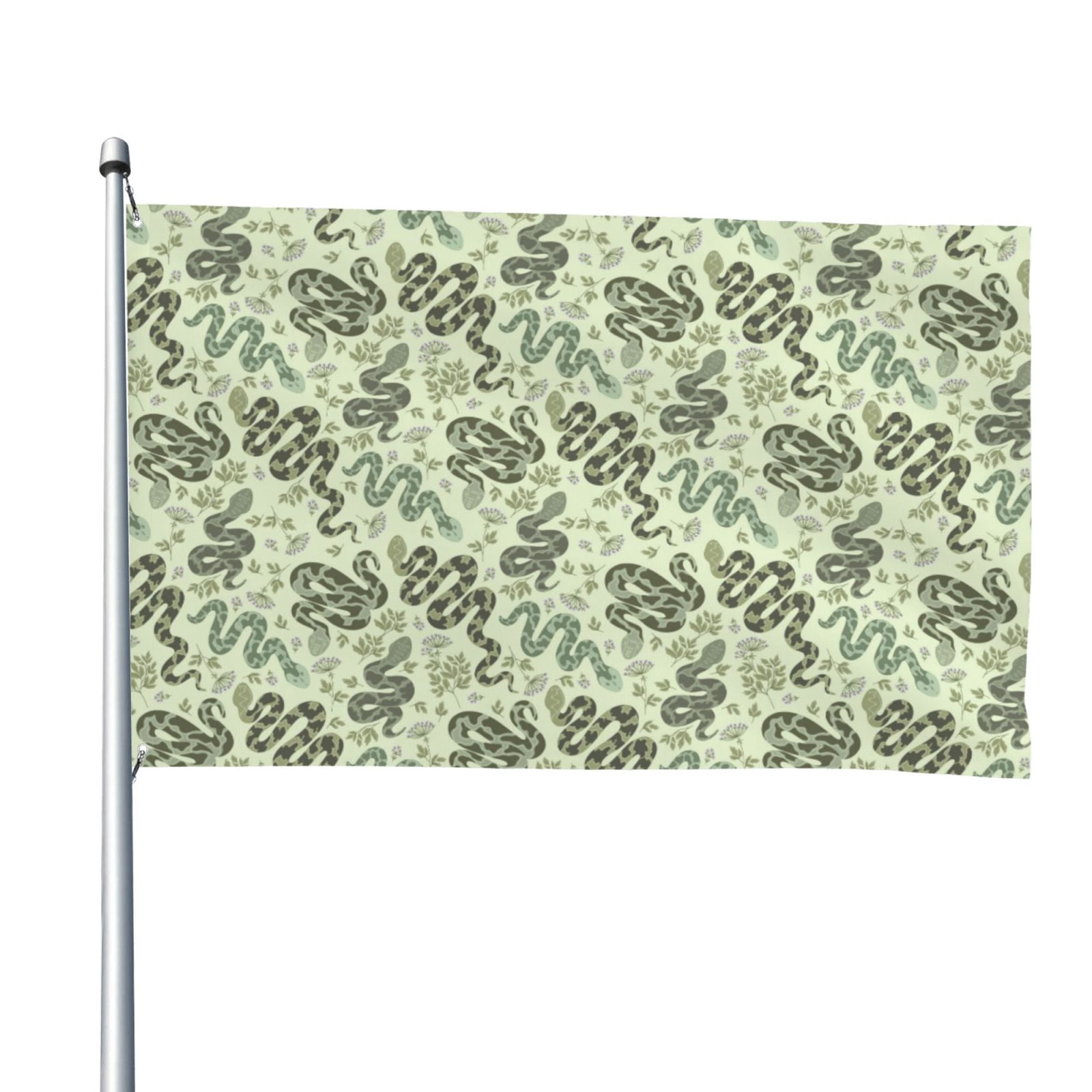 Picia Green Snake Printed Flag ,Green Snake Pattern Garden Flag ...