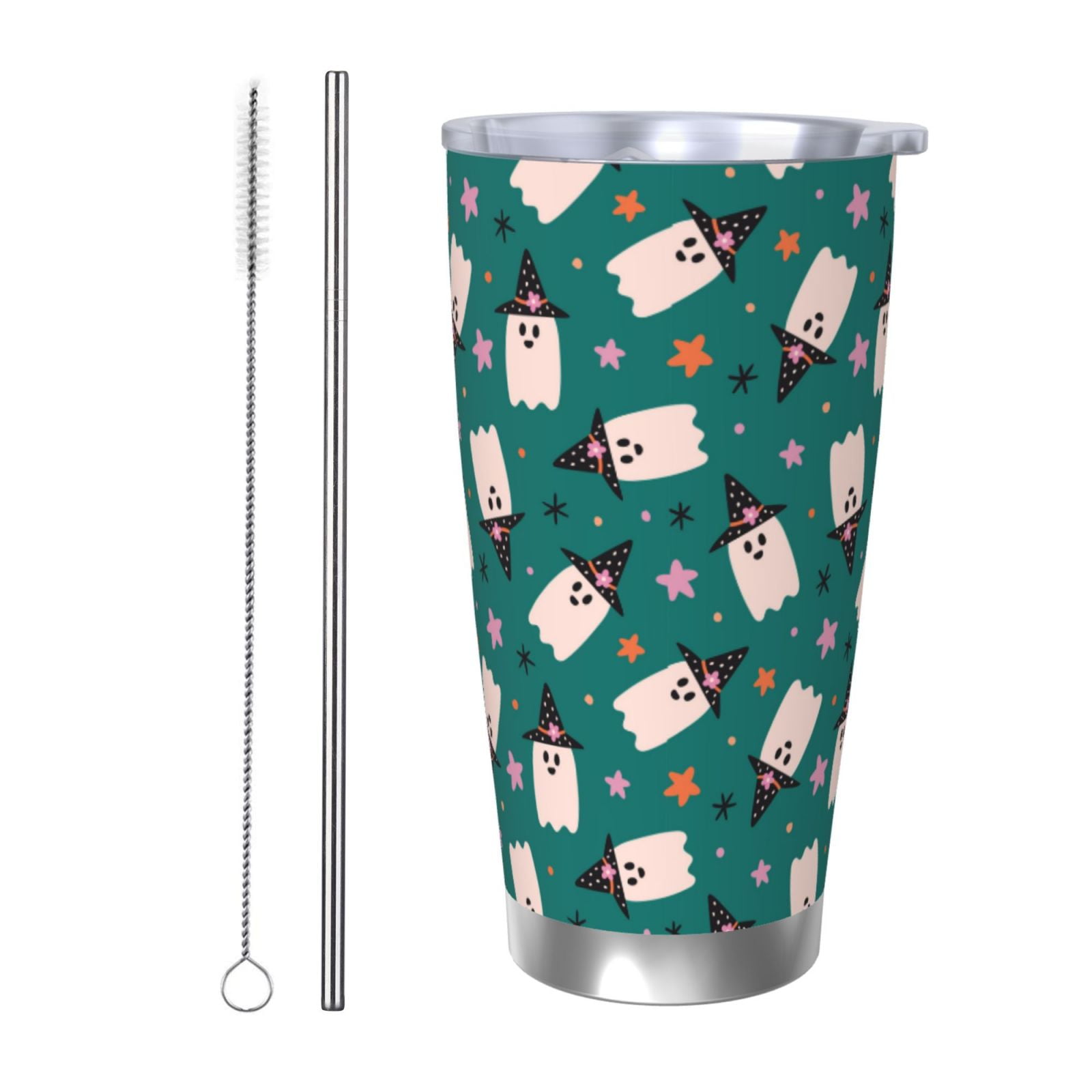 Picia Halloween Ghosts Pattern 20 oz Tumbler Stainless Steel Vacuum ...