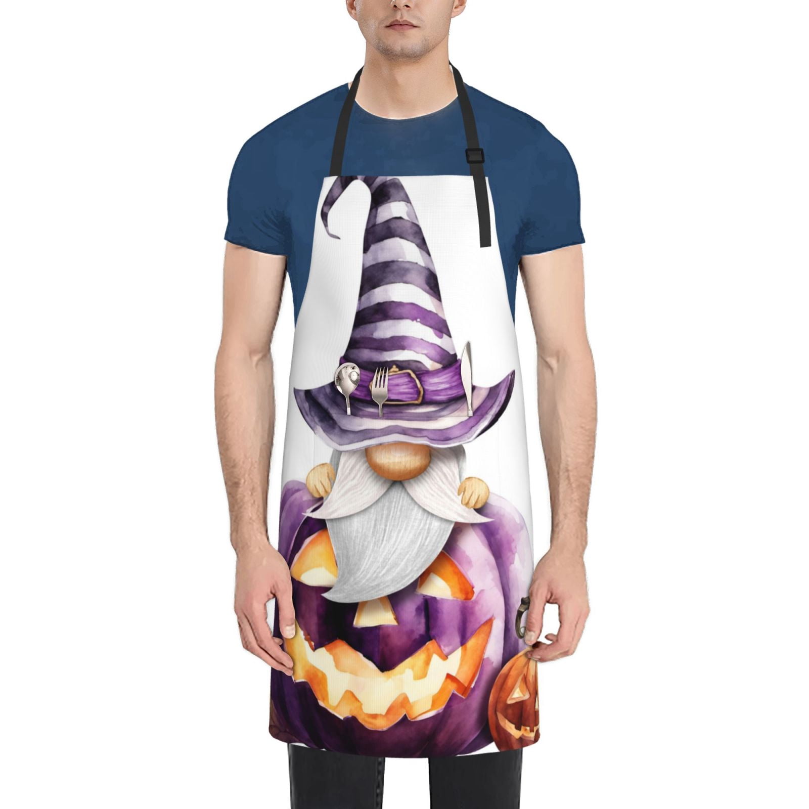 Picia Halloween Gnome With Pumpkins Waterproof Apron for Unisex Adult ...