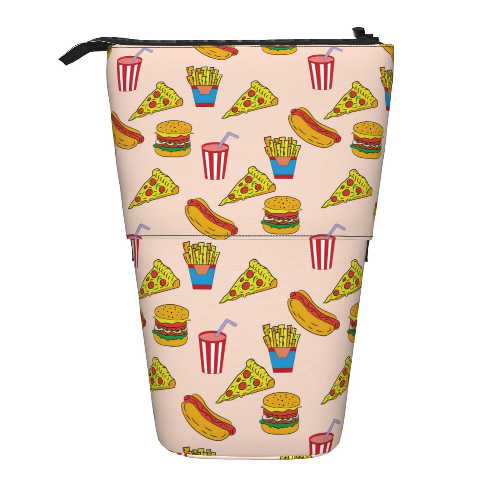 Picia Hamburger Pizza Coke Print Telescopic Pencil Case, Telescopic Pen ...