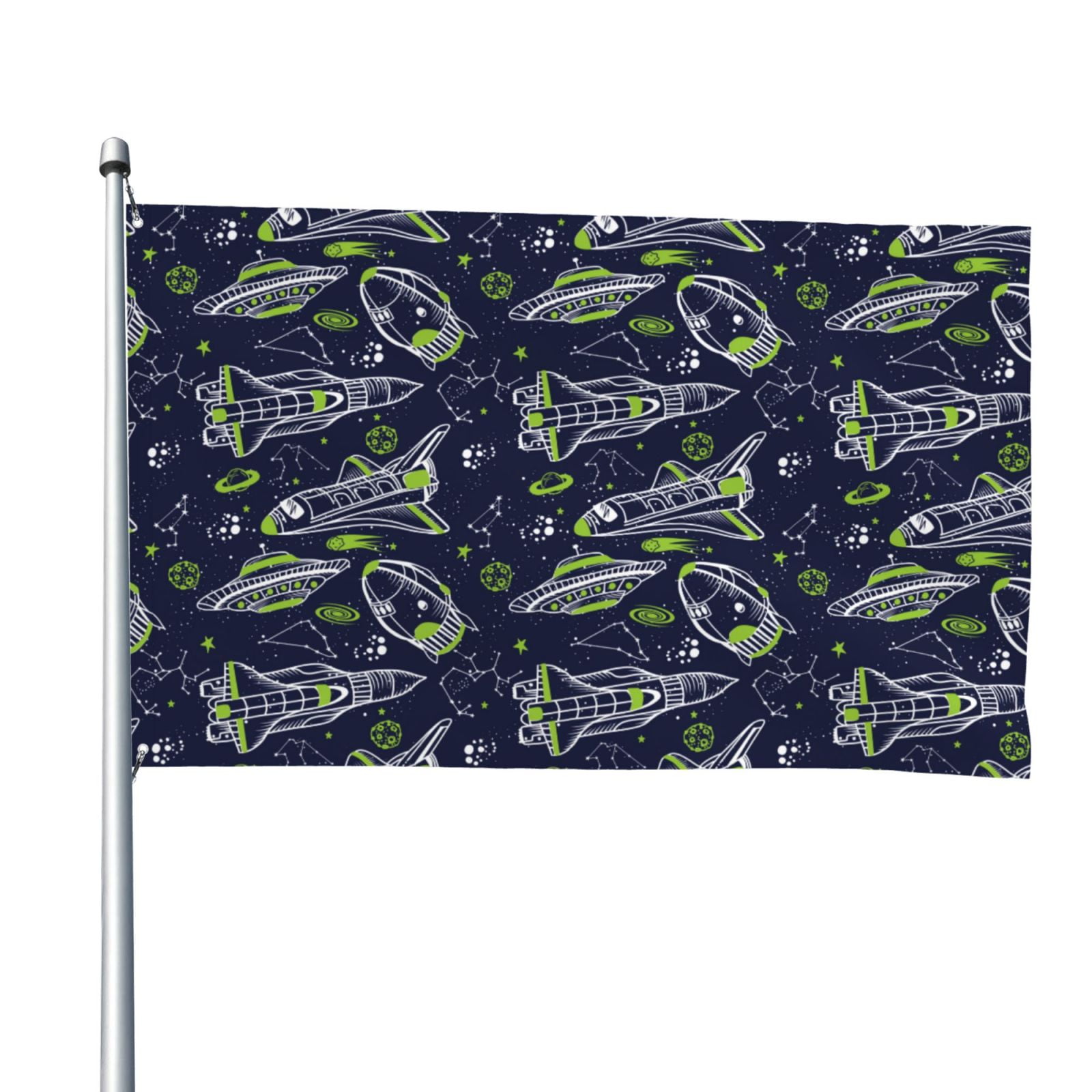 Picia Hand Drawn Rockets Printed Flag ,Hand Drawn Rockets Pattern ...