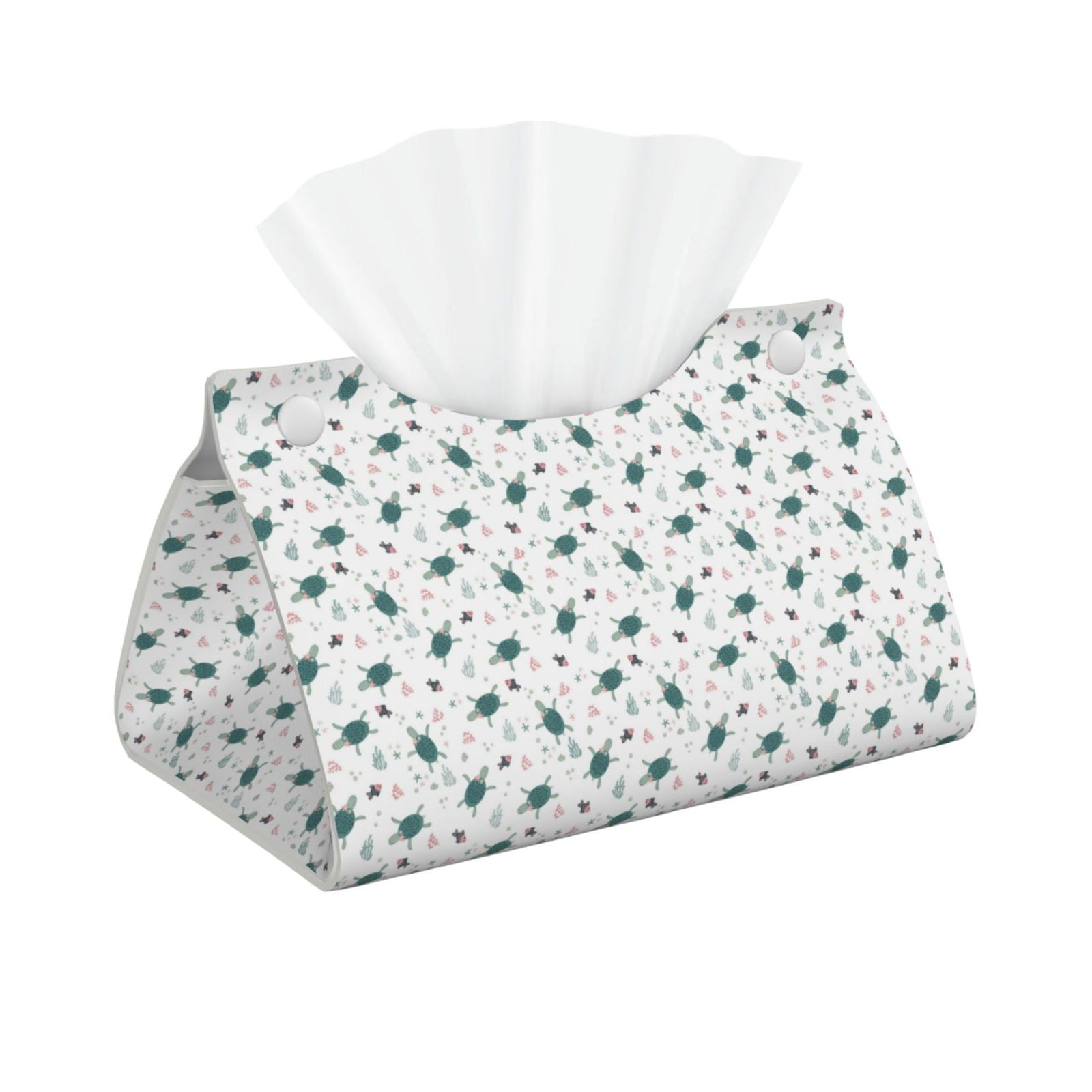 Picia Hand Drawn Turtle Pattern Long Tissue Box Cover,PVC Leather ...
