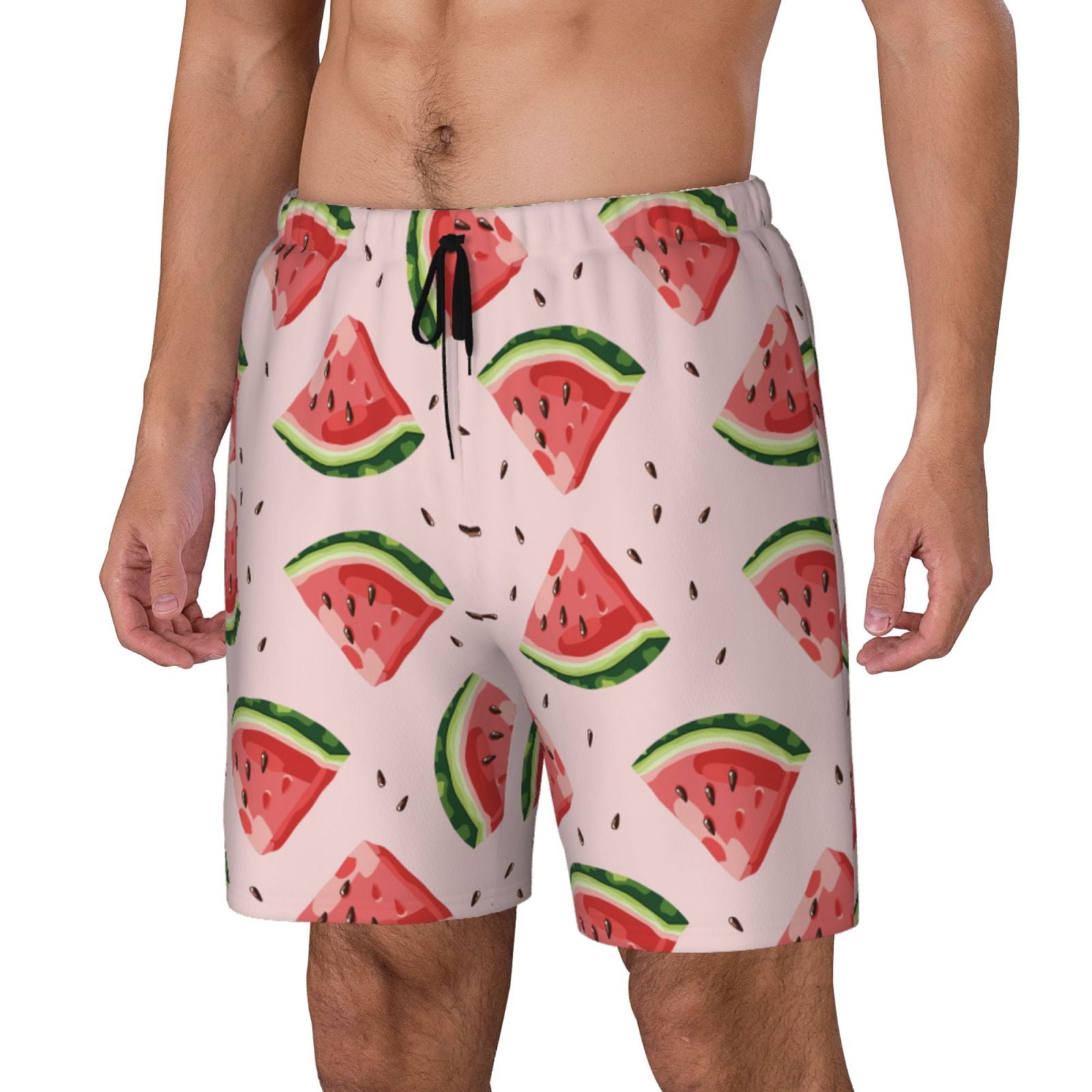 Picia Hand Drawn Watermelon pattern Mens Swim Trunks with Compression ...