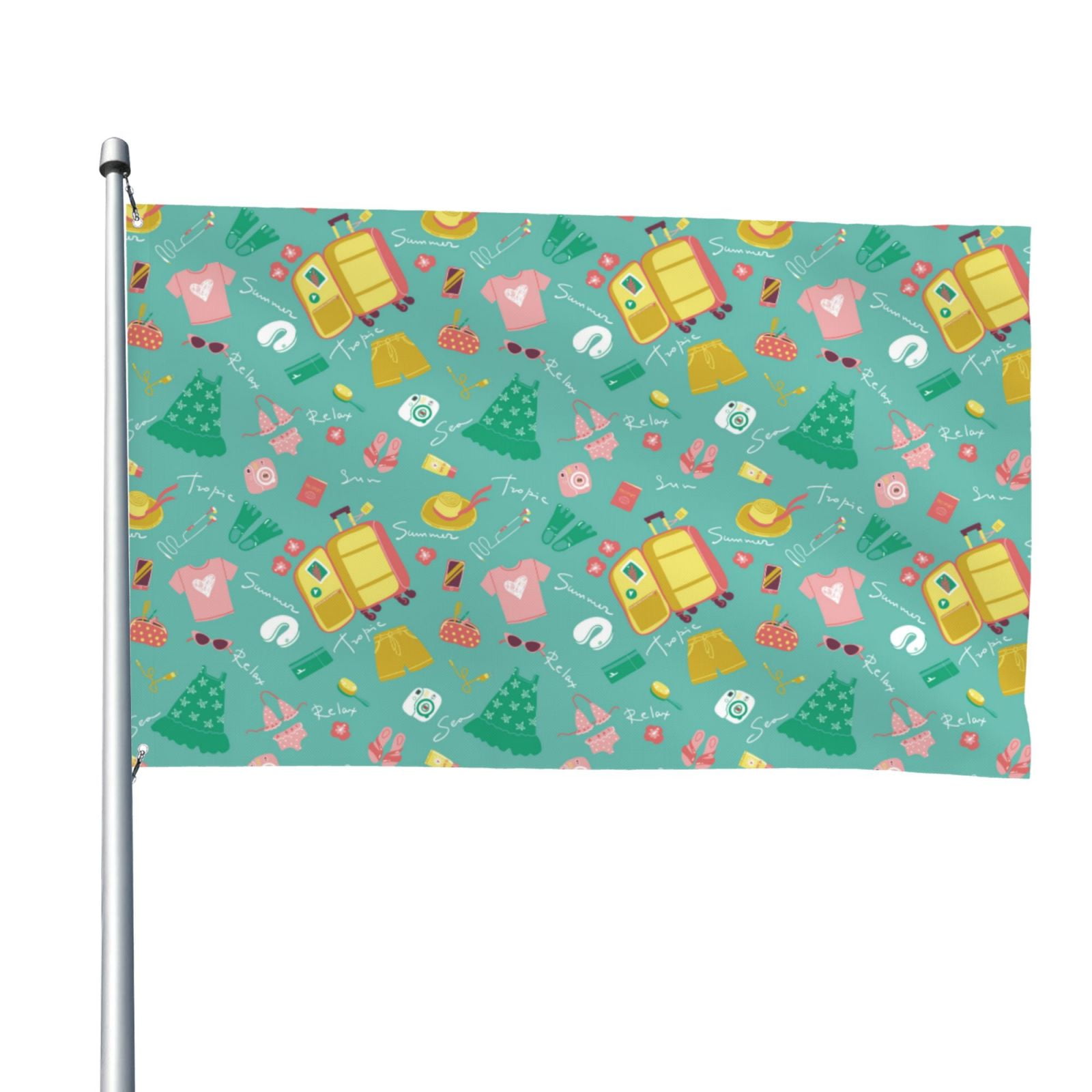 Picia Happy Summer Printed Flag ,Happy Summer Pattern Garden Flag ...