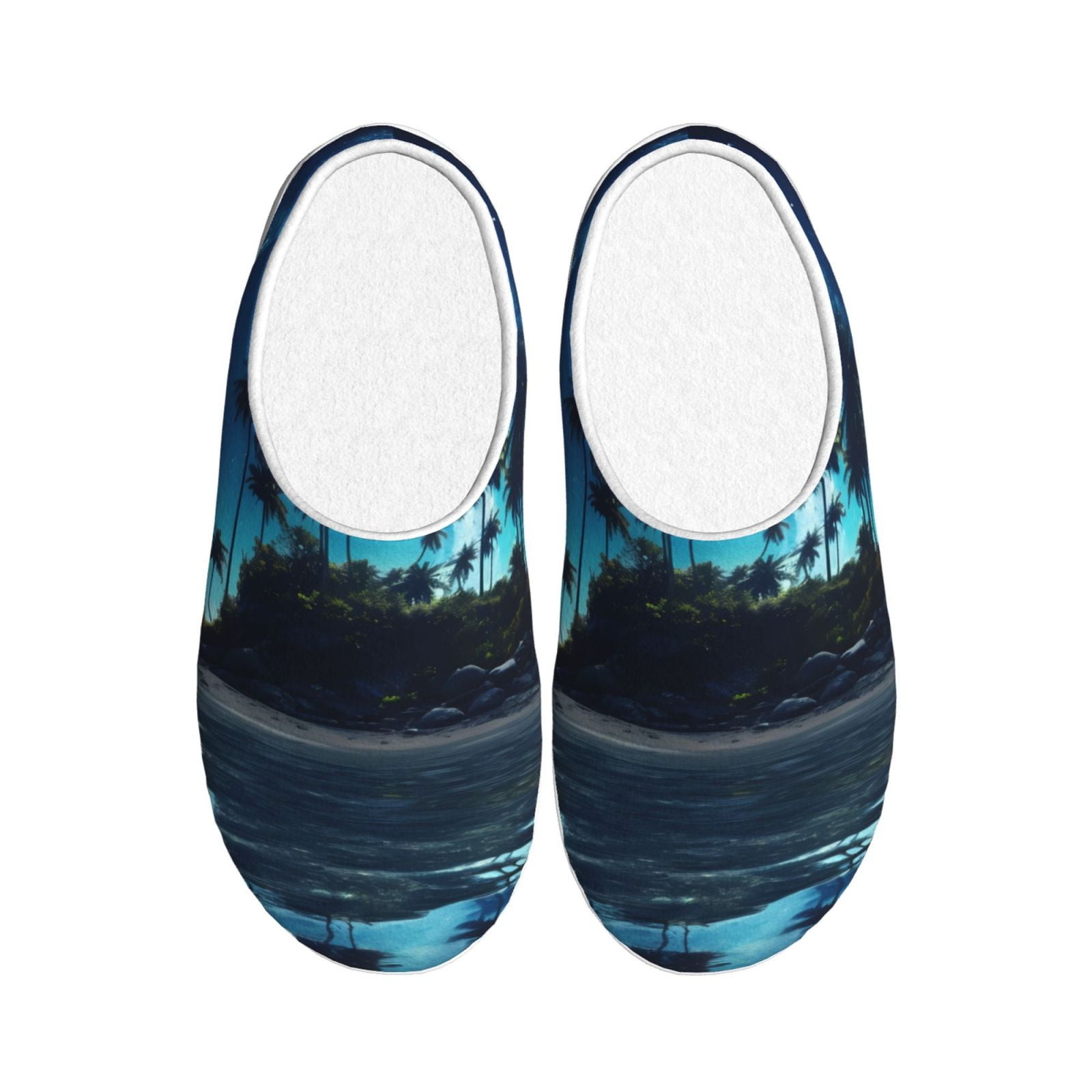 Picia Hawaiian Beach Pirate Moon for Women's Lamb-hug Comfy Fleece ...