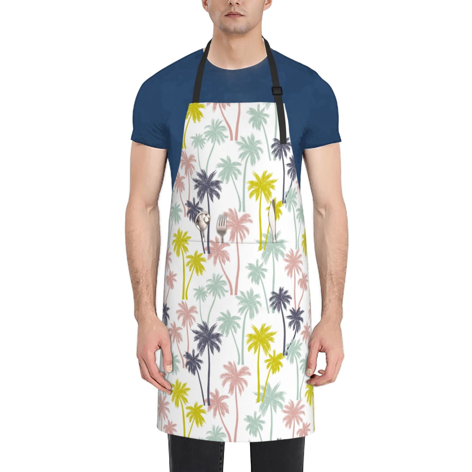 Picia Hawaiian Coconut Tree Waterproof Apron for Unisex Adult ...