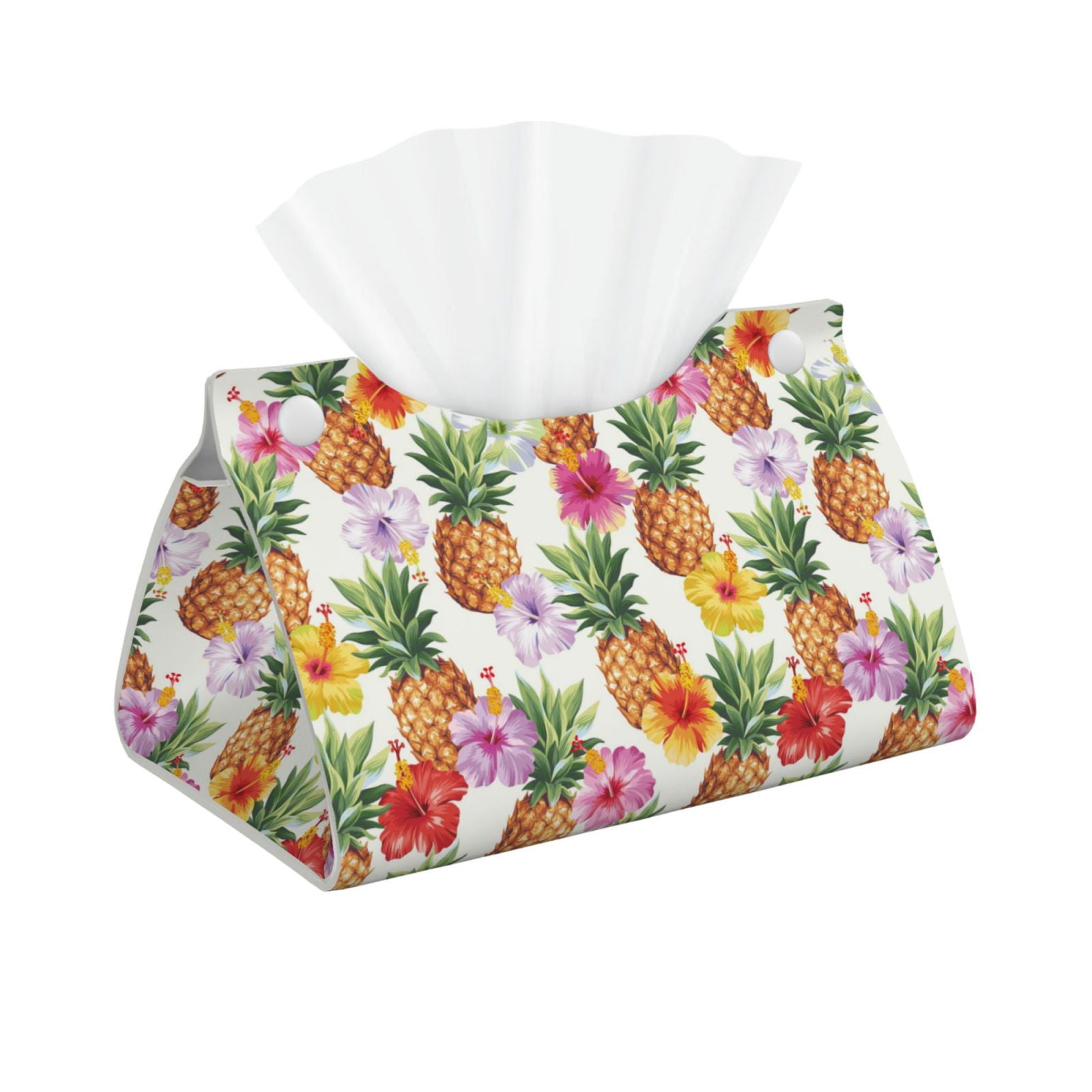 Picia Hawaiian Pineappl Pattern Long Tissue Box Cover,PVC Leather ...