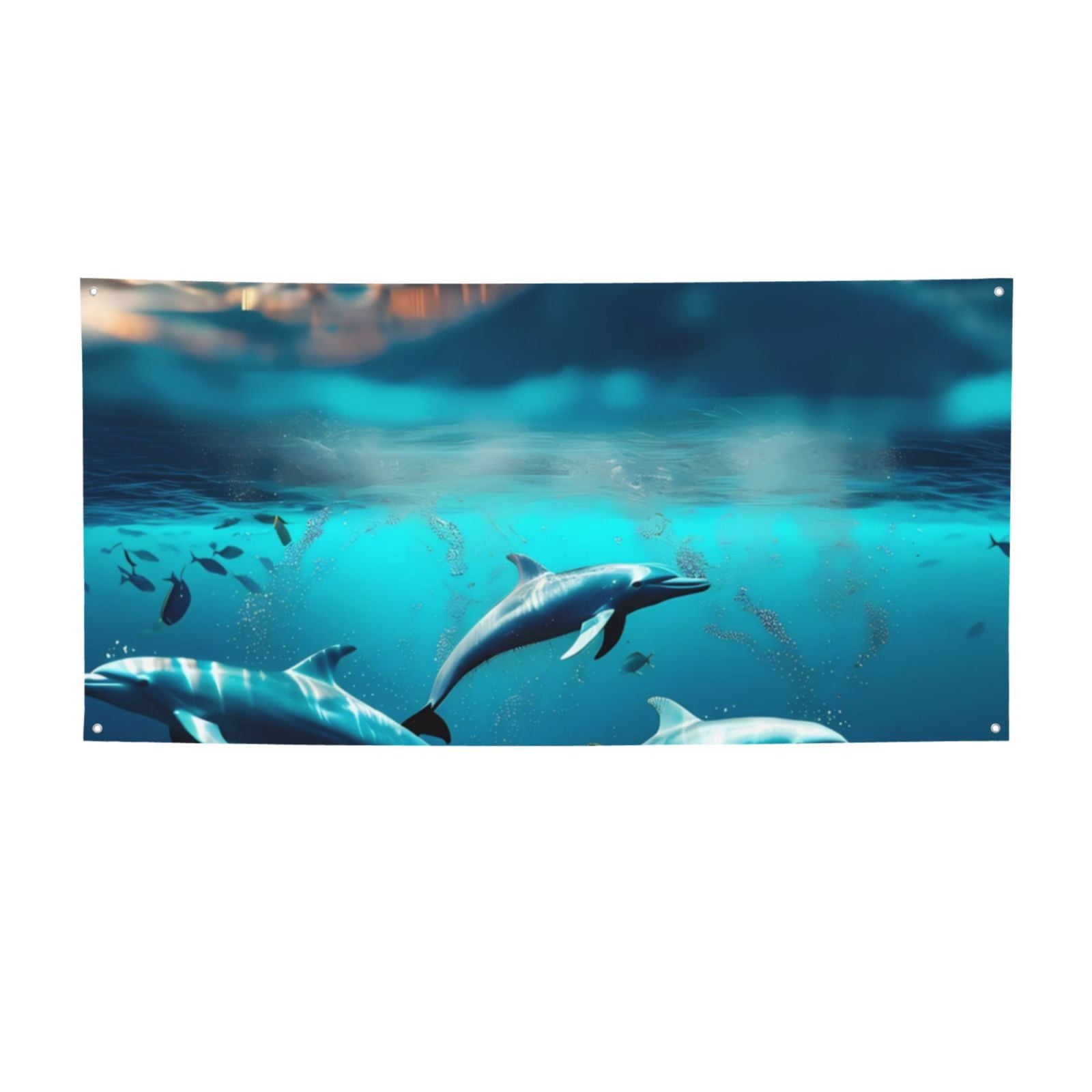 Picia Hawaiian Ship Dolphin Pattern Party Banner, Festive Decoration ...