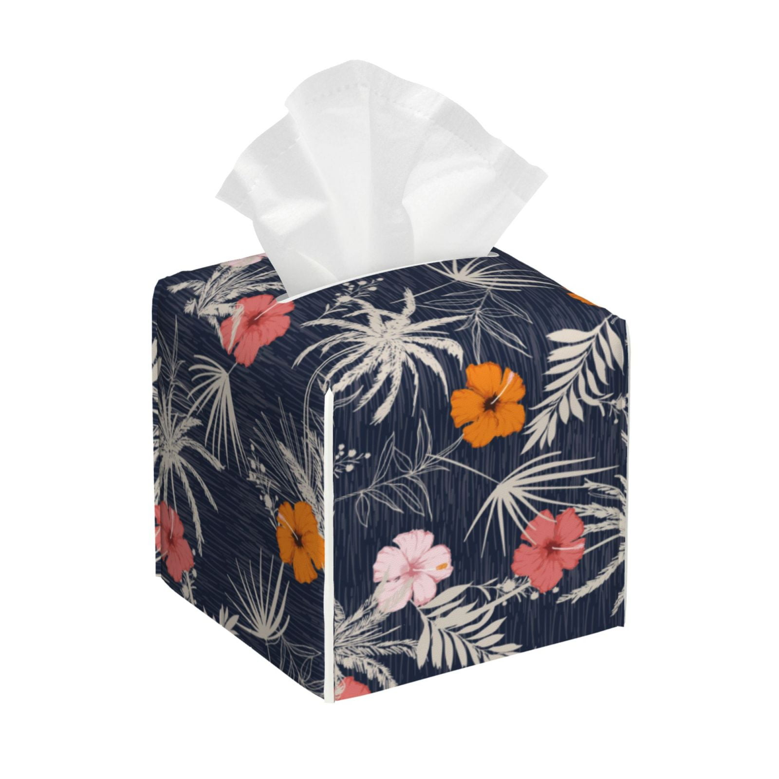 Picia Hawaiian Style Pattern Tissue Box Cover,PVC Leather Square Holder ...