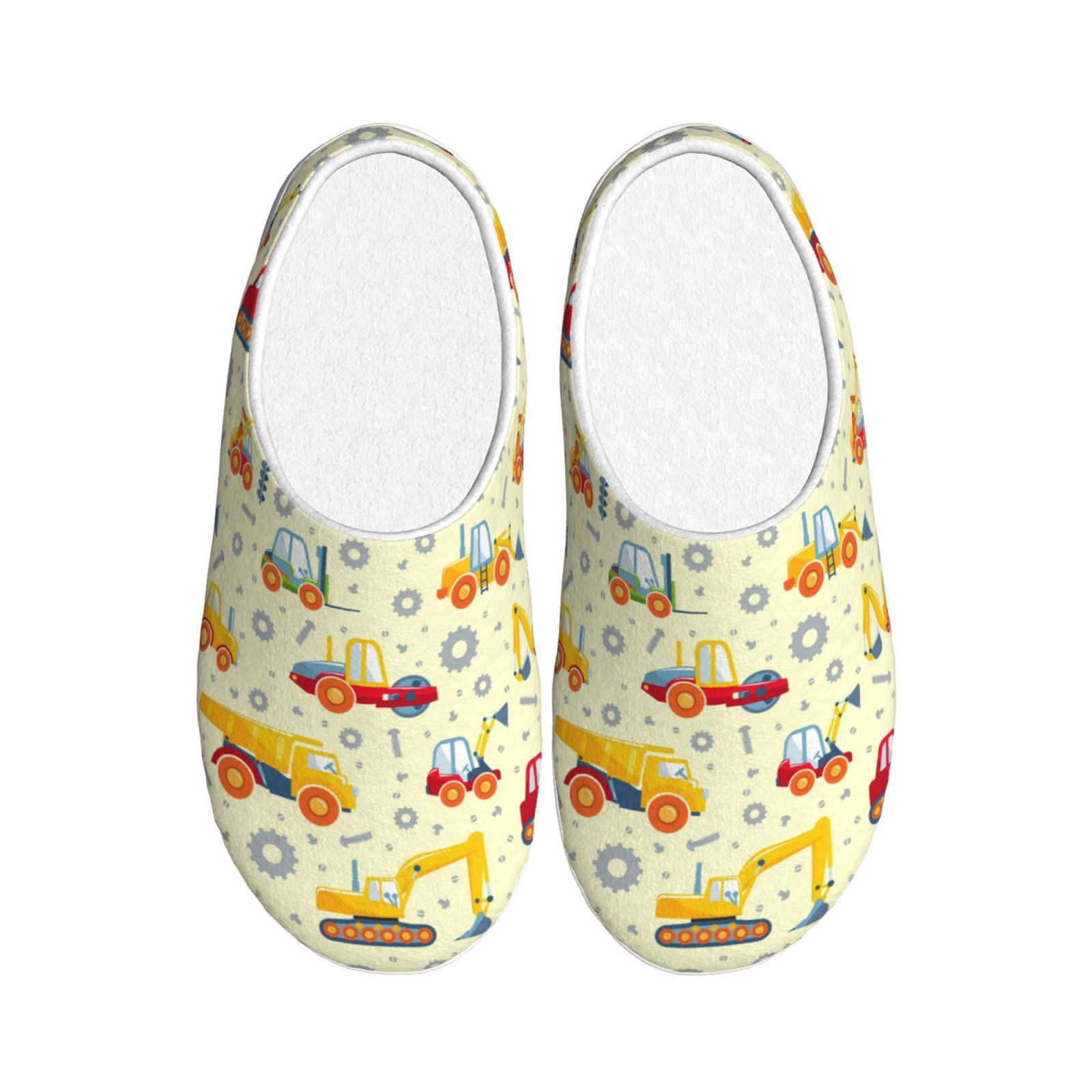 Picia Heavy Equipment for Women's Lamb-hug Comfy Fleece House Slippers ...