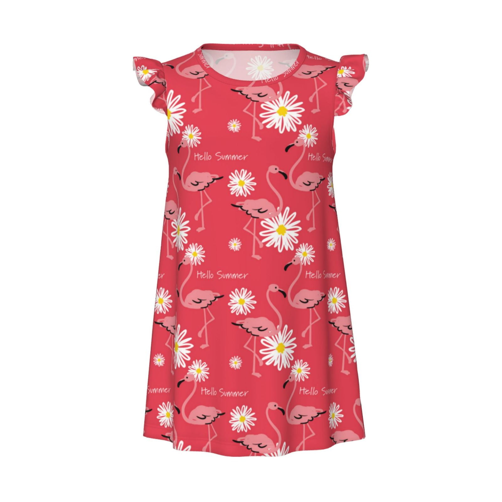 Picia Hello Summer Flamingo Pattern Girls Nightgowns,Unicorn Dress ...