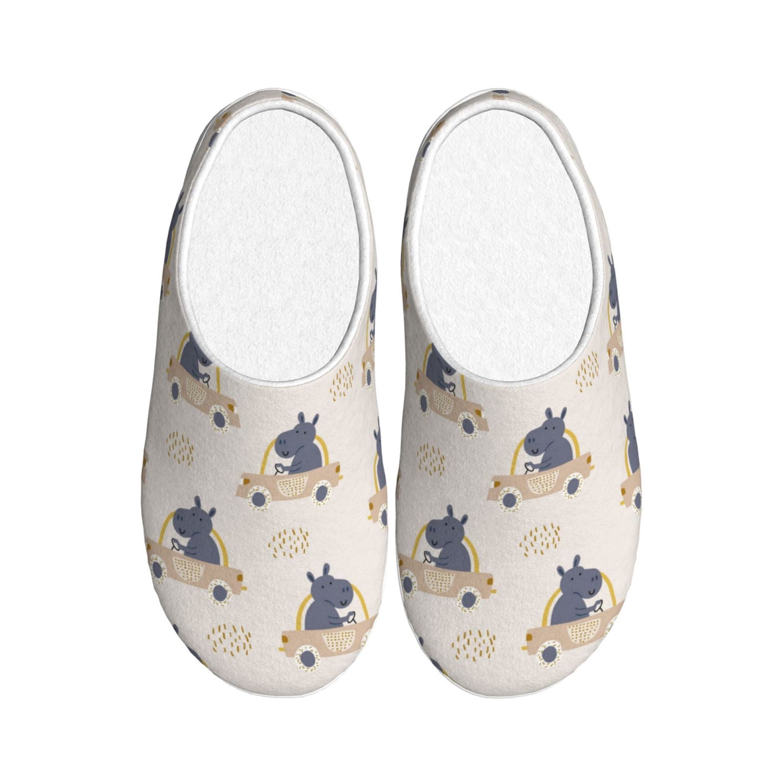 Picia Hippos Driving A Car for Women's Lamb-hug Comfy Fleece House ...