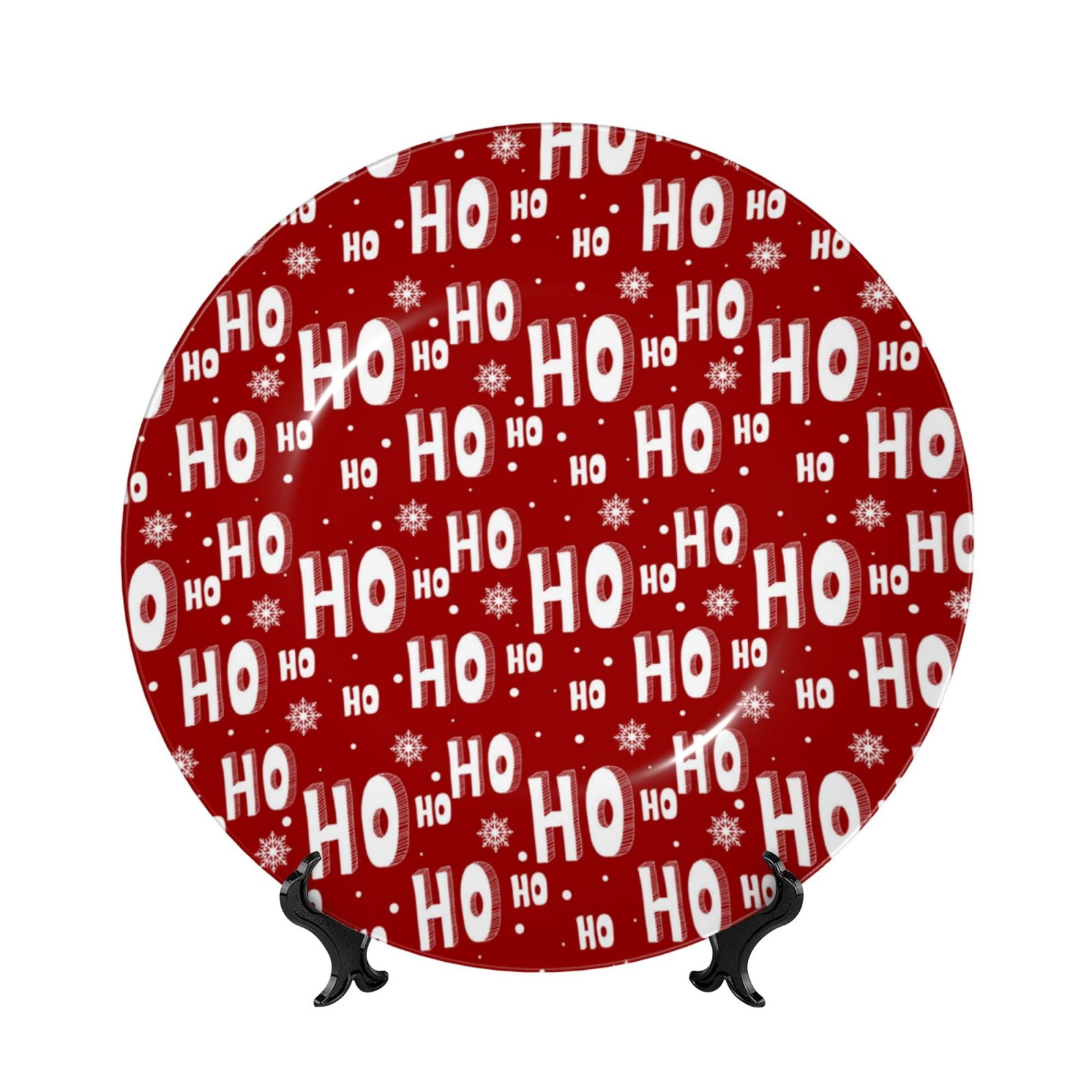 Picia Ho-Ho-Ho Pattern Bone China Decorative Plate – Wall Decor with ...