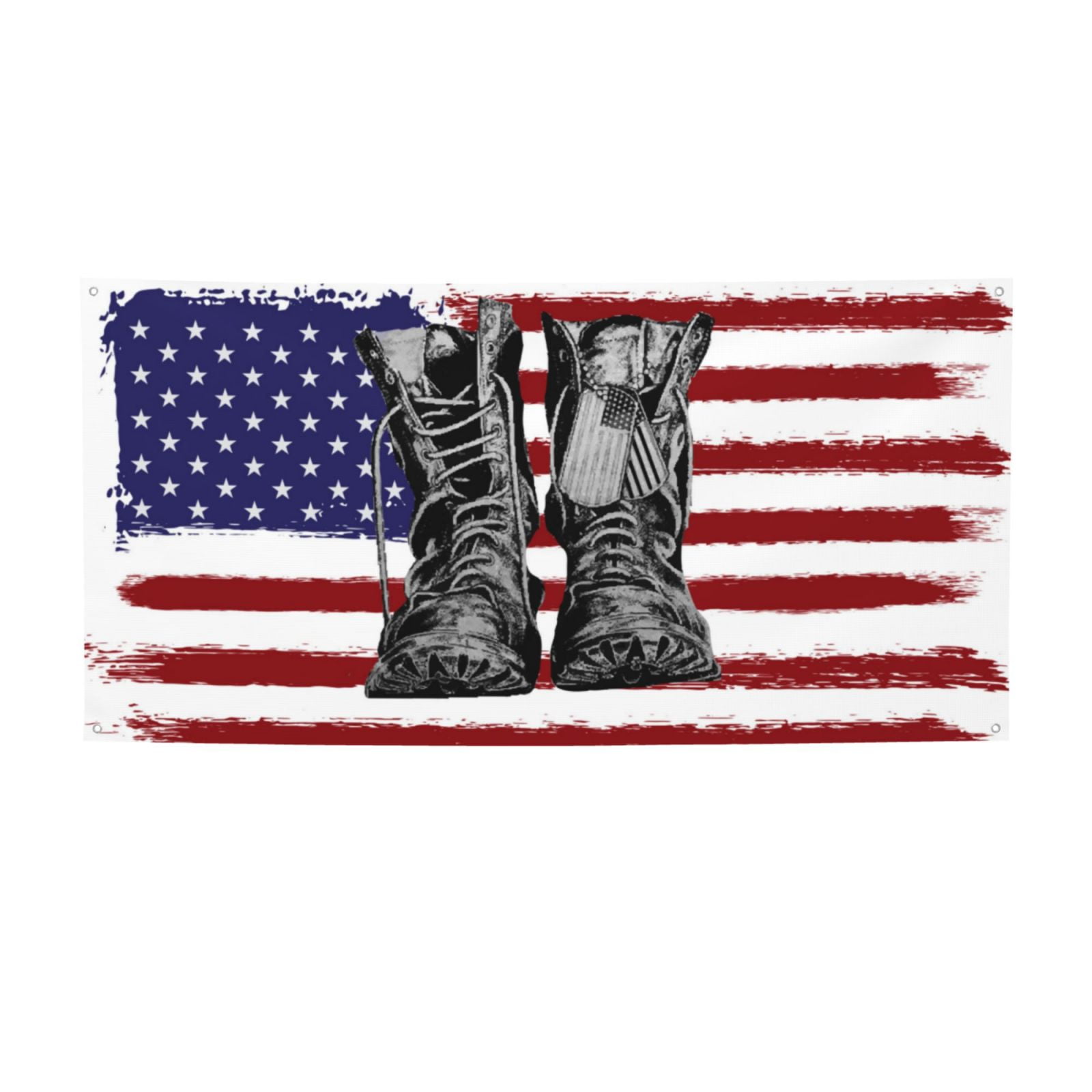 Picia Home Of The Free Because Of The Brave Pattern Party Banner ...