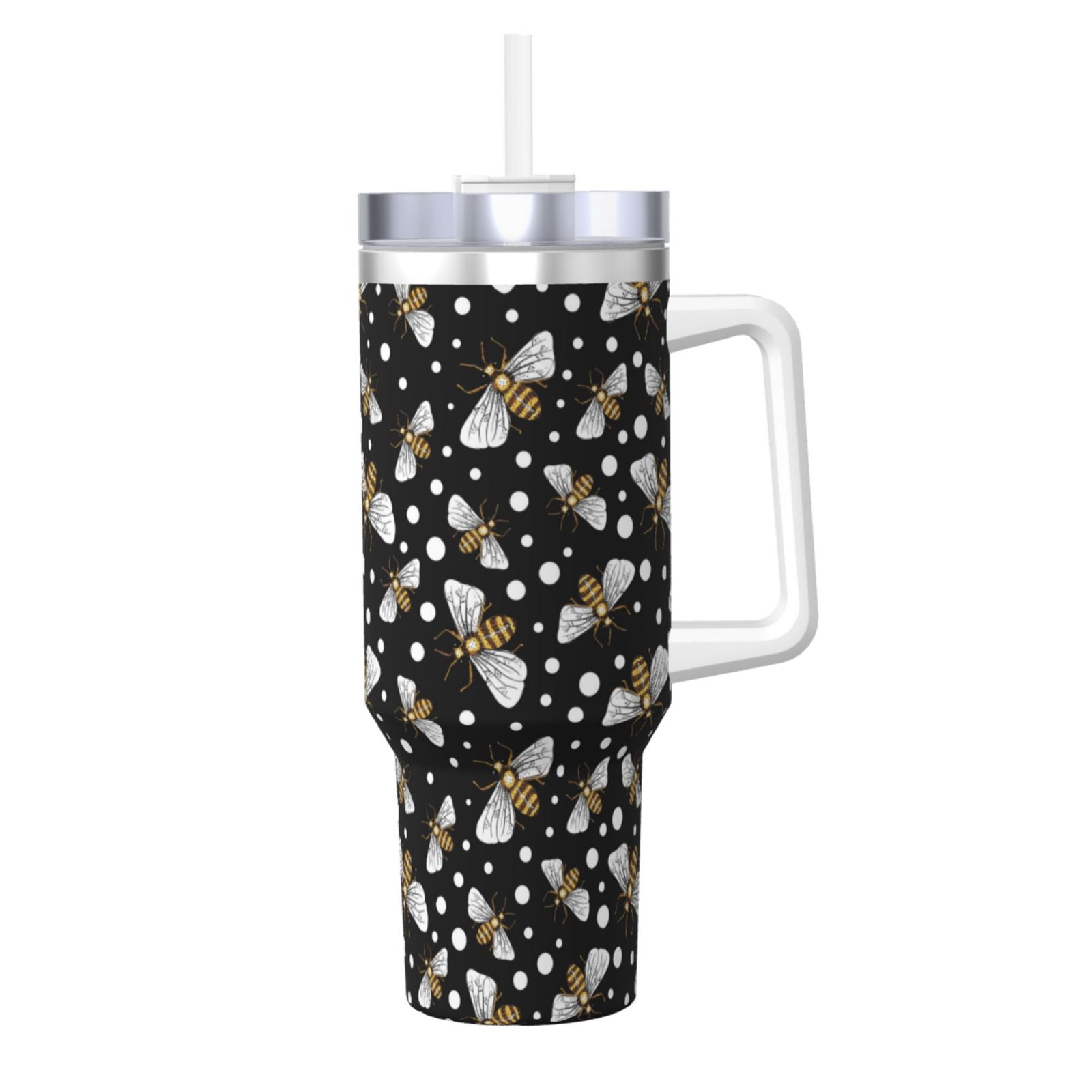 Picia Honey Bees at Night Pattern 40oz Ice Bully Insulated Tumbler with ...