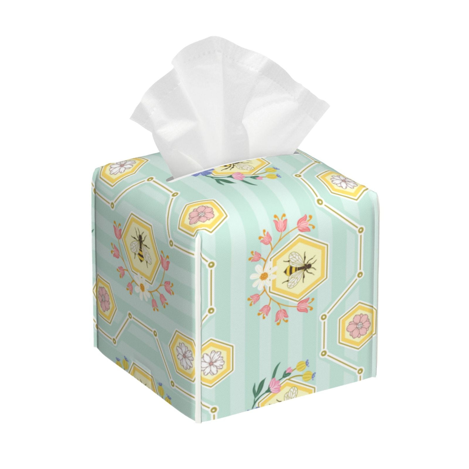 Picia Honey bees Pattern Tissue Box Cover,PVC Leather Square Holder ...