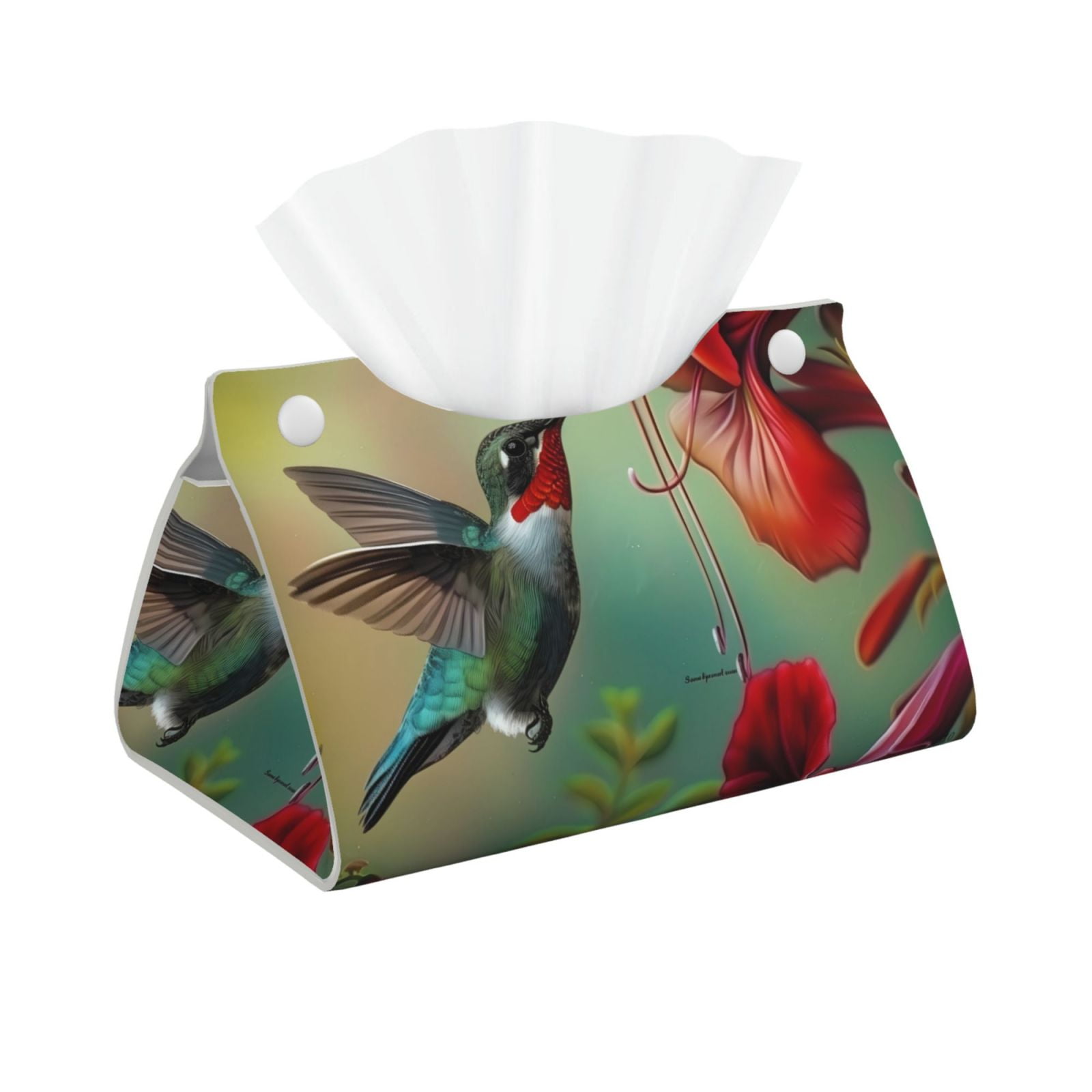 Picia Hummingbird Floral Paradise Pattern Long Tissue Box Cover,PVC ...