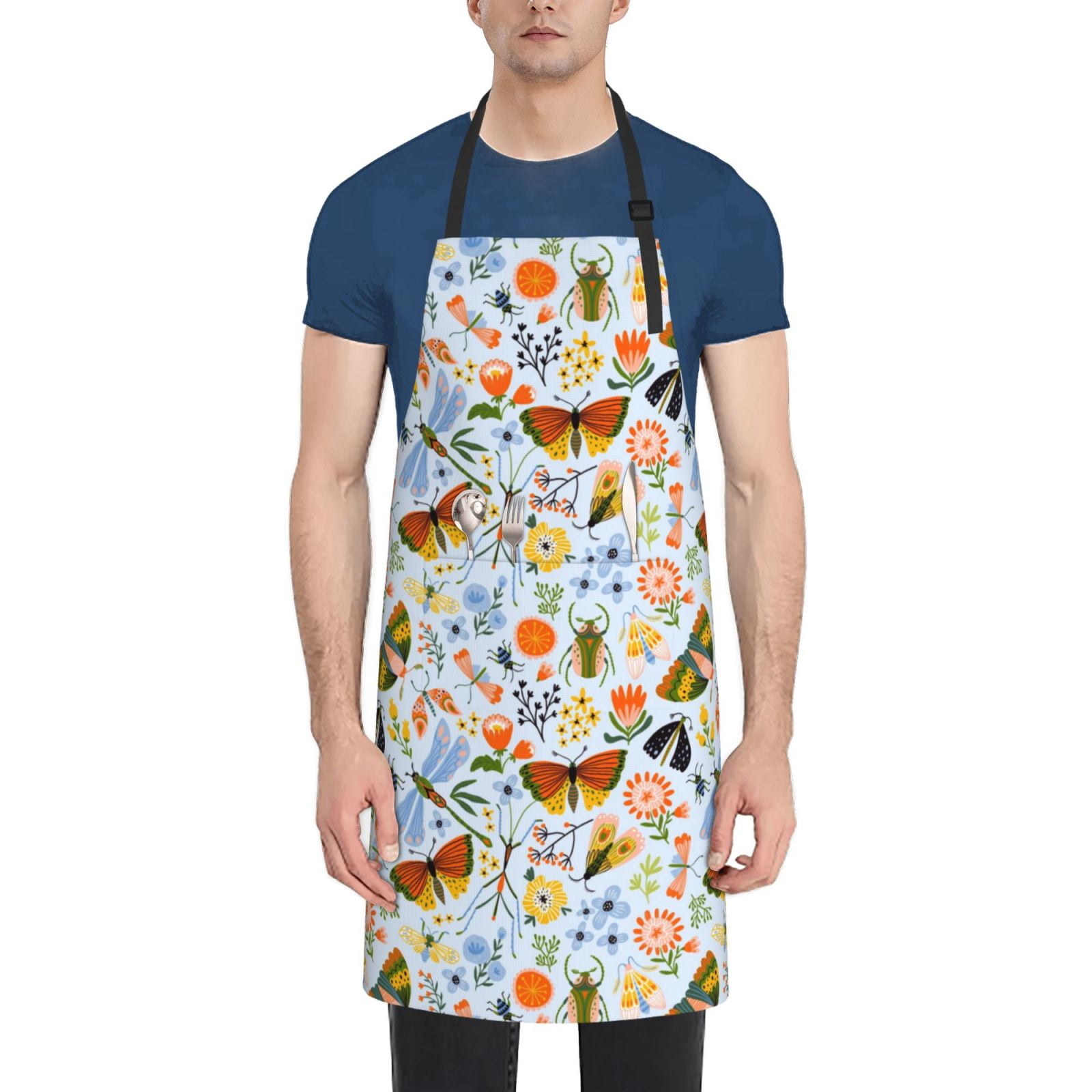 Picia Insects and Flowers Waterproof Apron for Unisex Adult ...