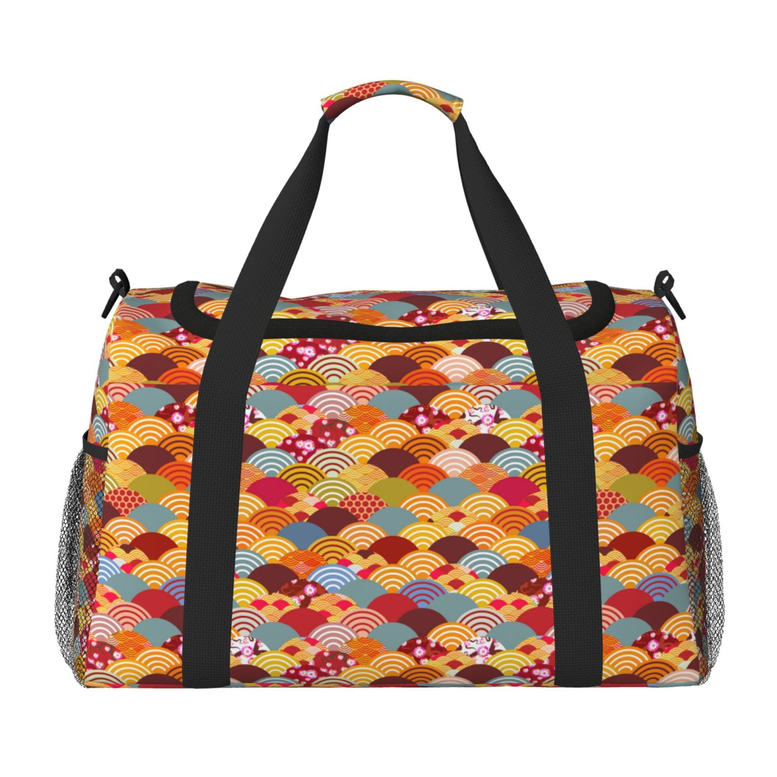 Picia Japanese Style Fish Scales Print Travel Duffle Bag,Weekender Bags ...