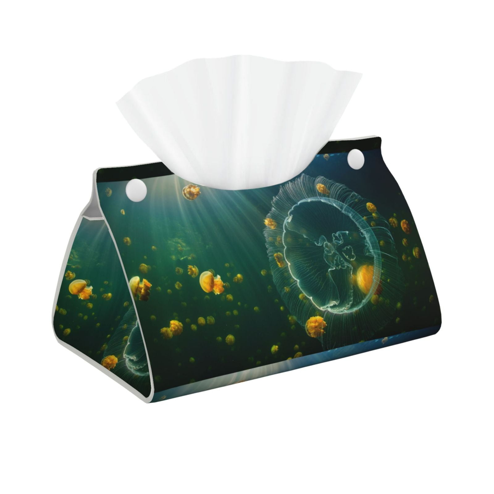 Picia Jelly Fish Pattern Long Tissue Box Cover,PVC Leather Triangle ...