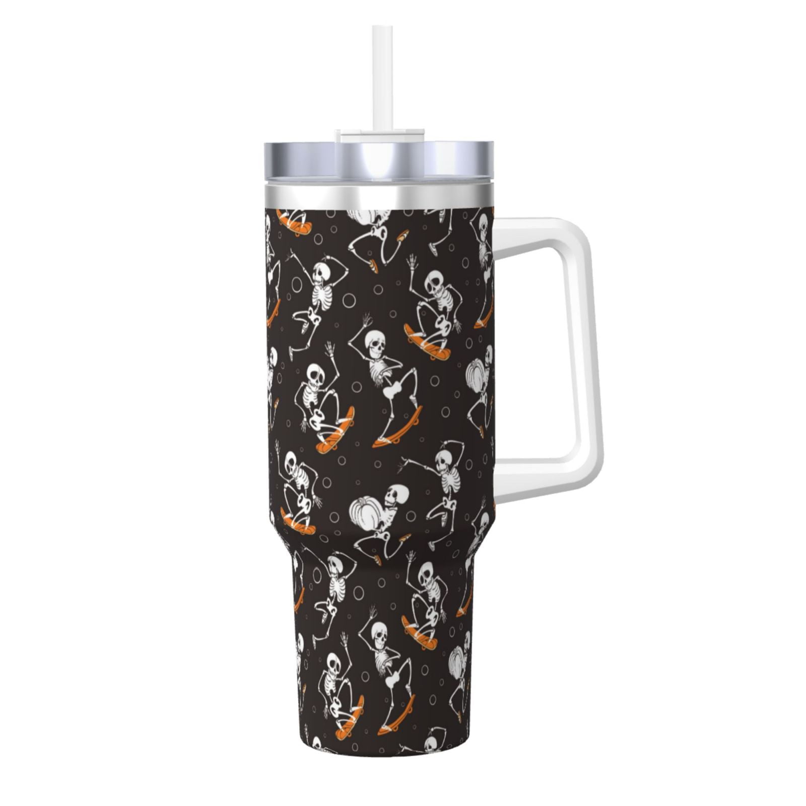 Picia Jumping Skull Pattern 40oz Ice Bully Insulated Tumbler with ...