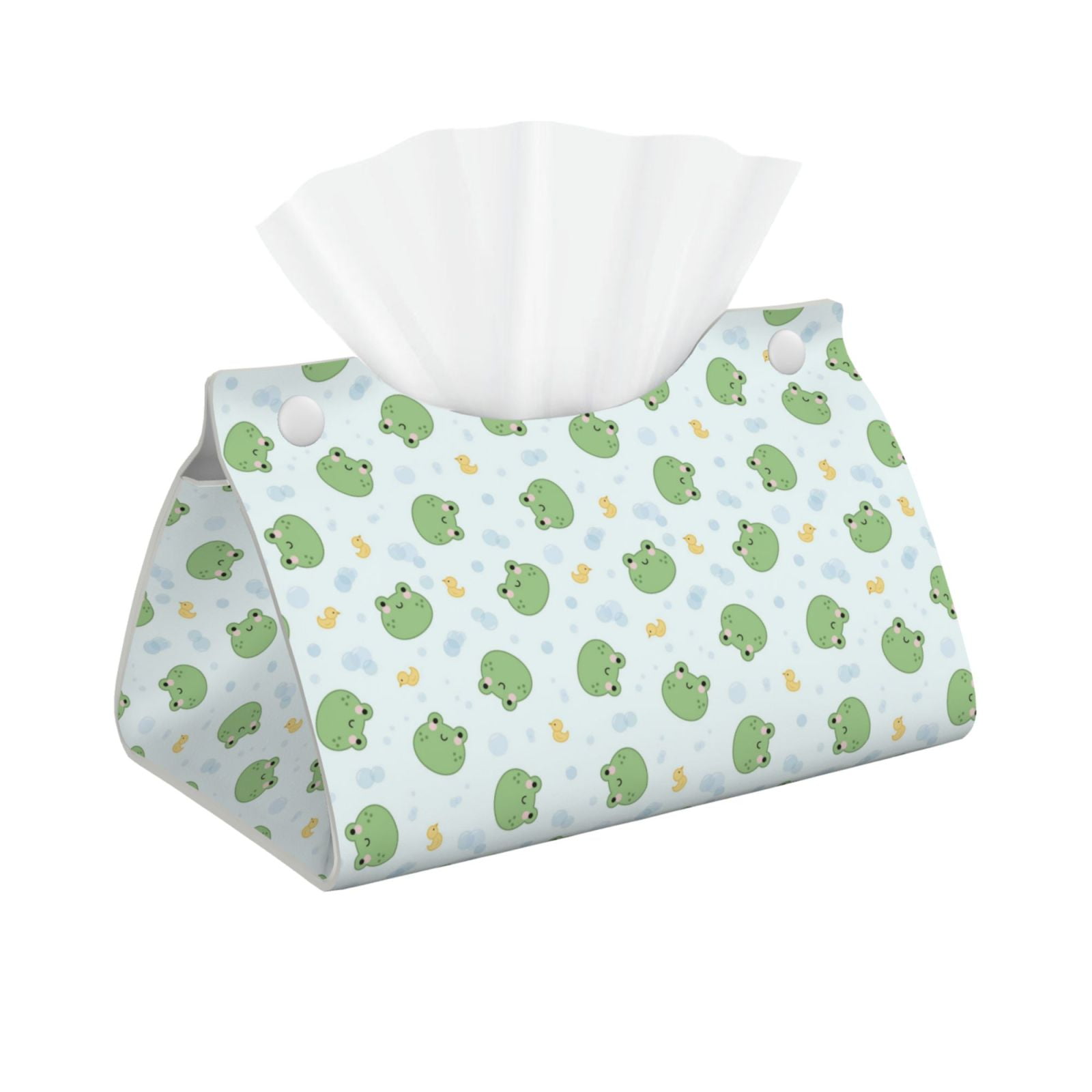 Picia Kawaii Frogs Pattern Long Tissue Box Cover,PVC Leather Triangle ...