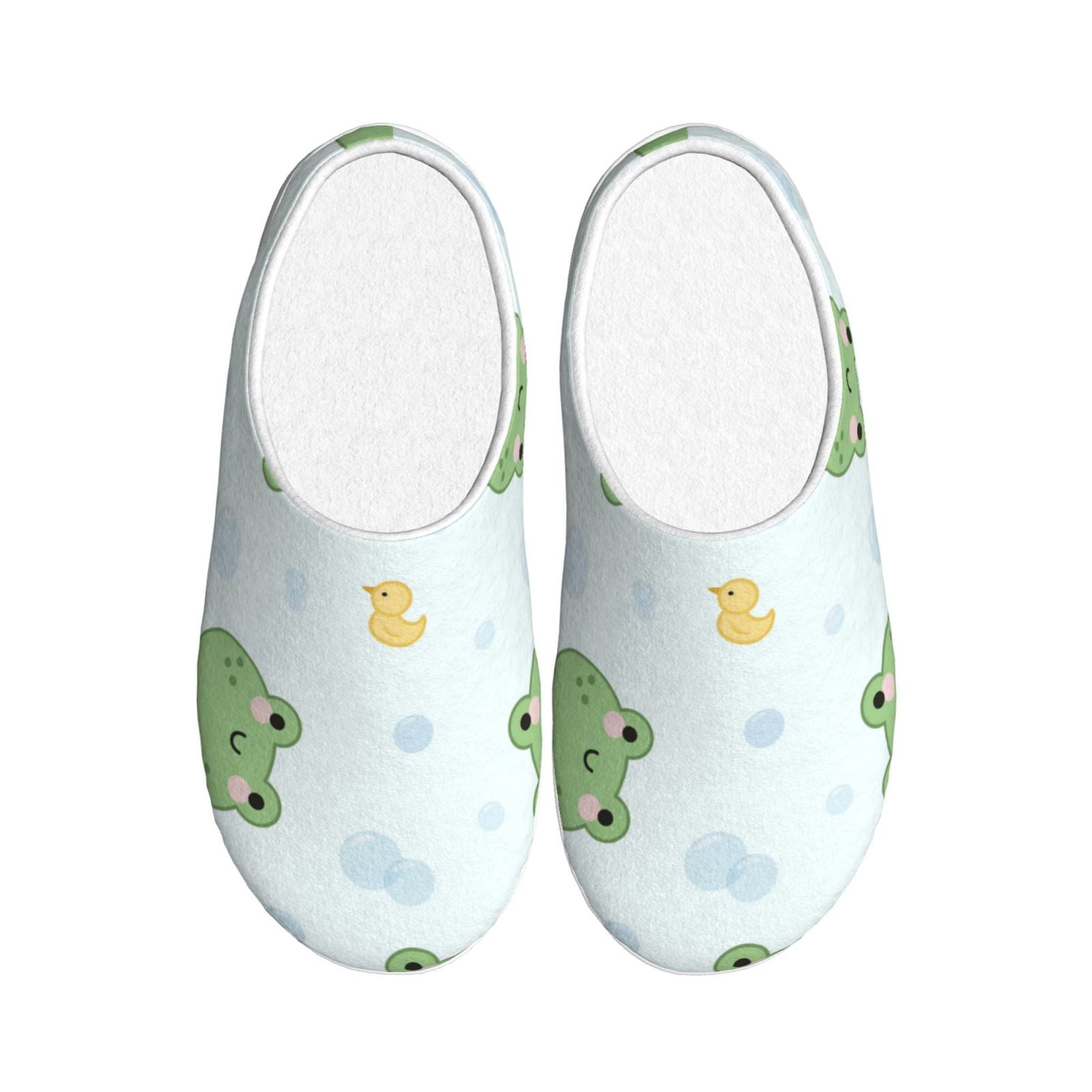 Picia Kawaii Frogs for Women's Lamb-hug Comfy Fleece House Slippers ...
