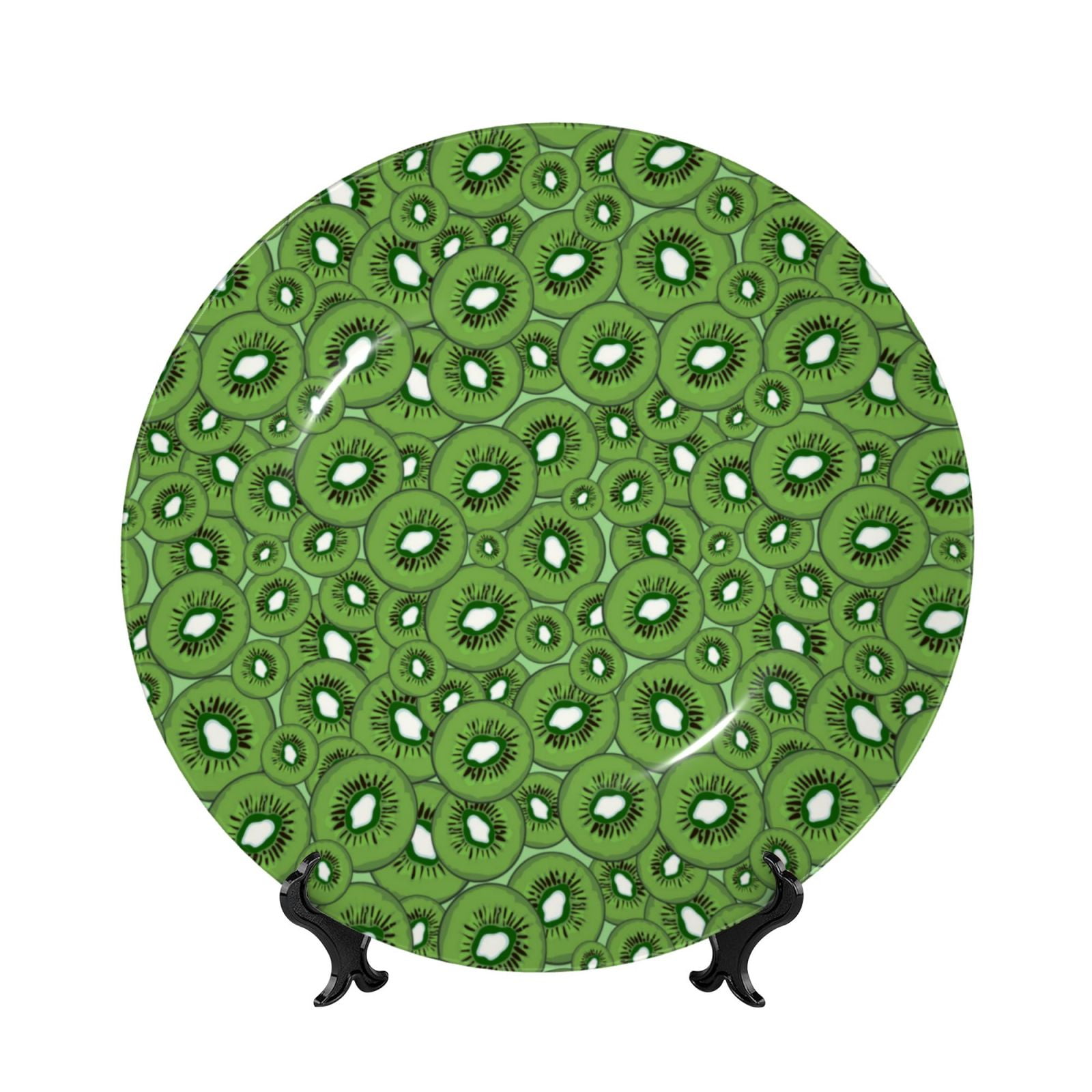 Picia Kiwi Fruit Pattern Bone China Decorative Plate – Wall Decor with ...