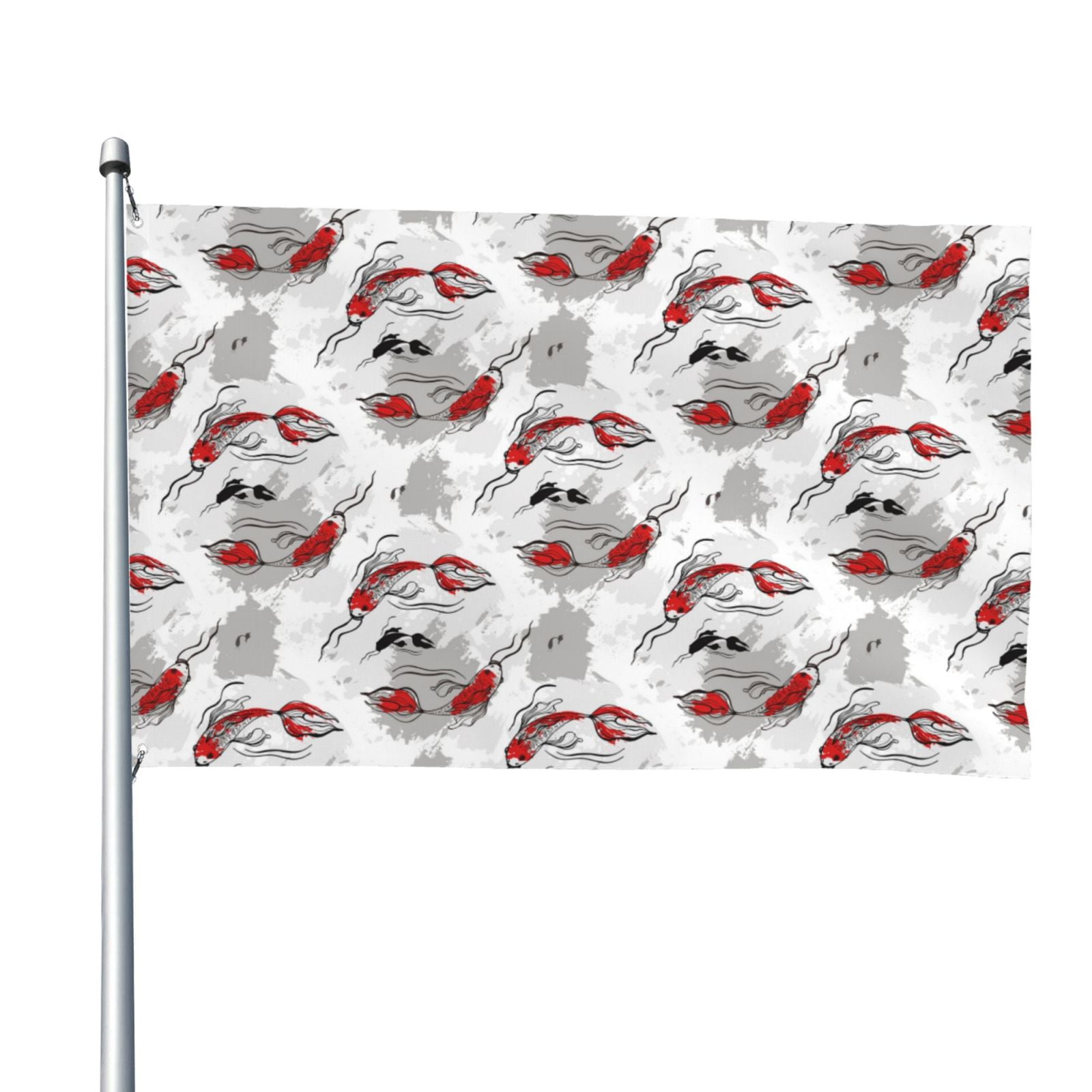 Picia Koi Fish Printed Flag ,Koi Fish Pattern Garden Flag Vertical ...