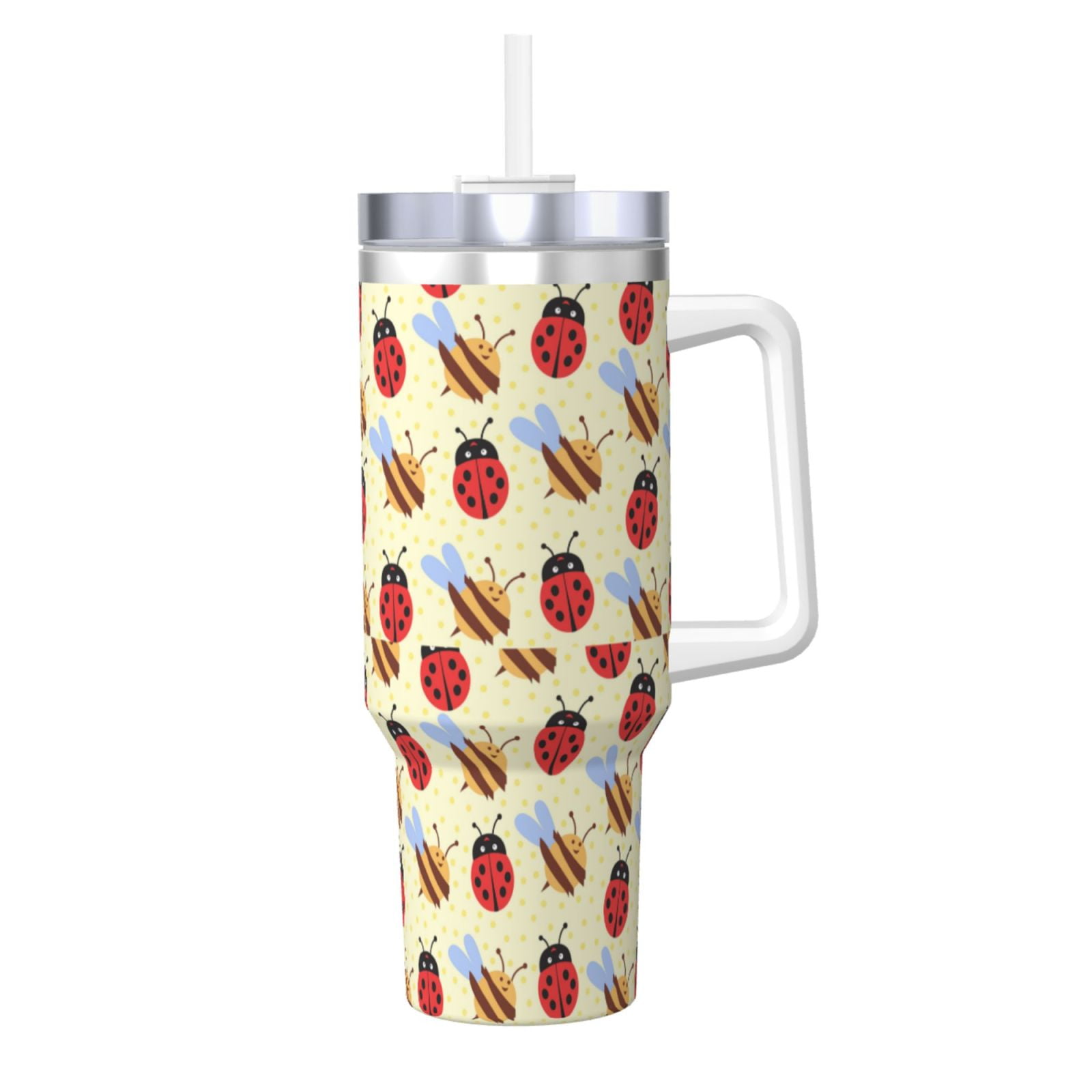 Picia Ladybug And Bee Pattern 40oz Ice Bully Insulated Tumbler with ...