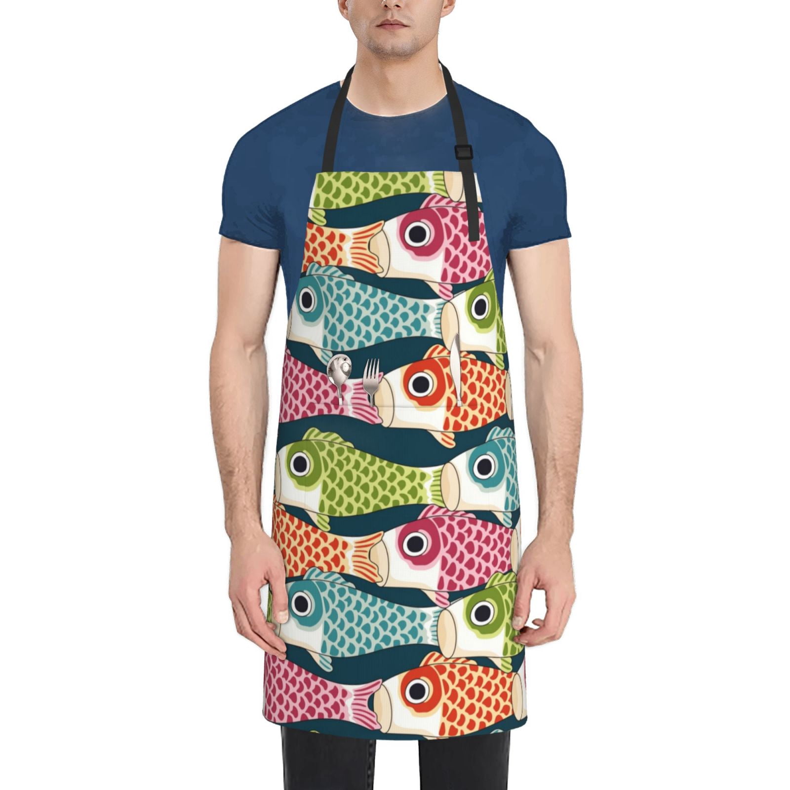 Picia Lantern Koi Fish Waterproof Apron for Unisex Adult - Adjustable ...