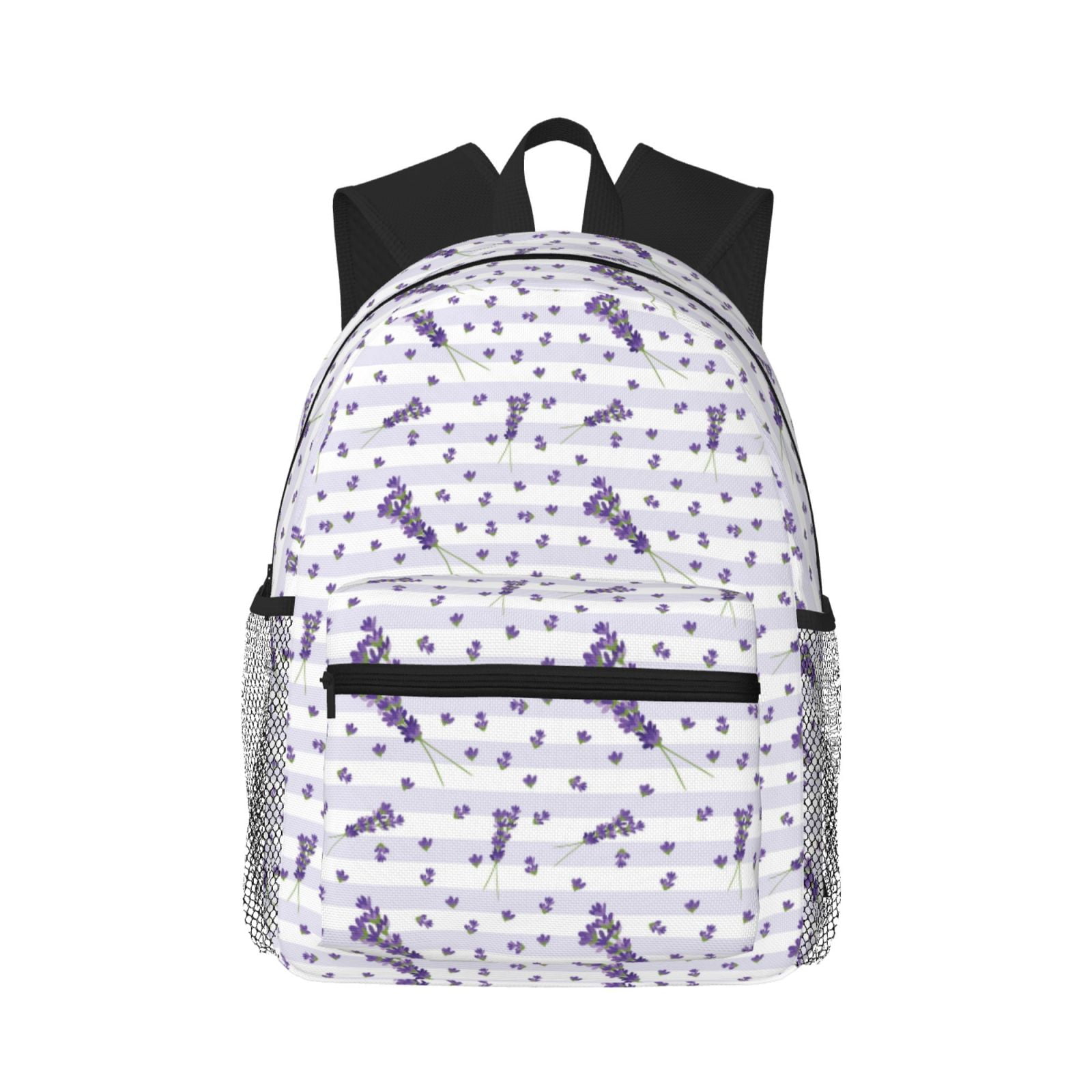 Picia Lavender Flowers Large Capacity Backpack Classic Style Backpack ...