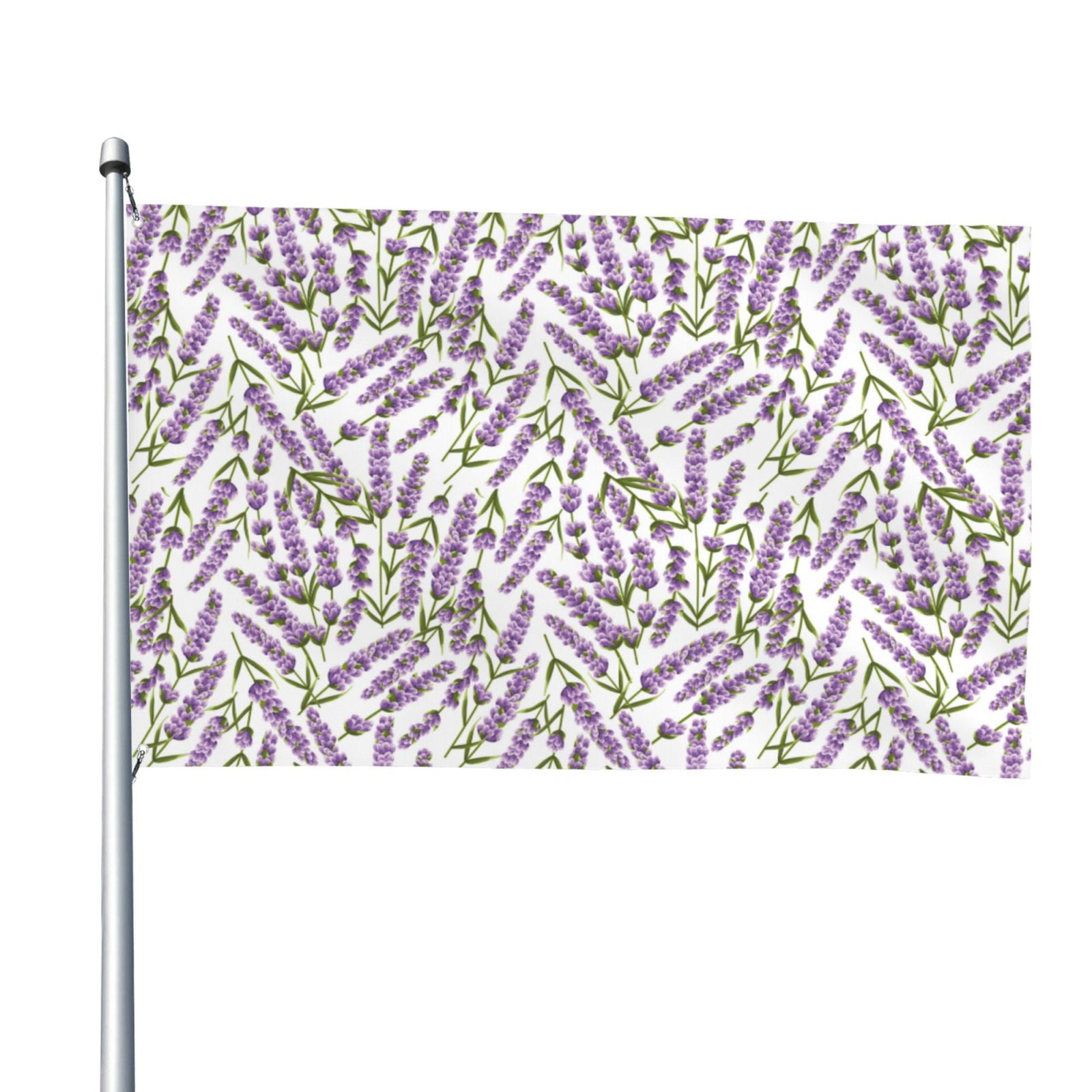 Picia Lavender Flowers Printed Flag ,Lavender Flowers Pattern Garden ...