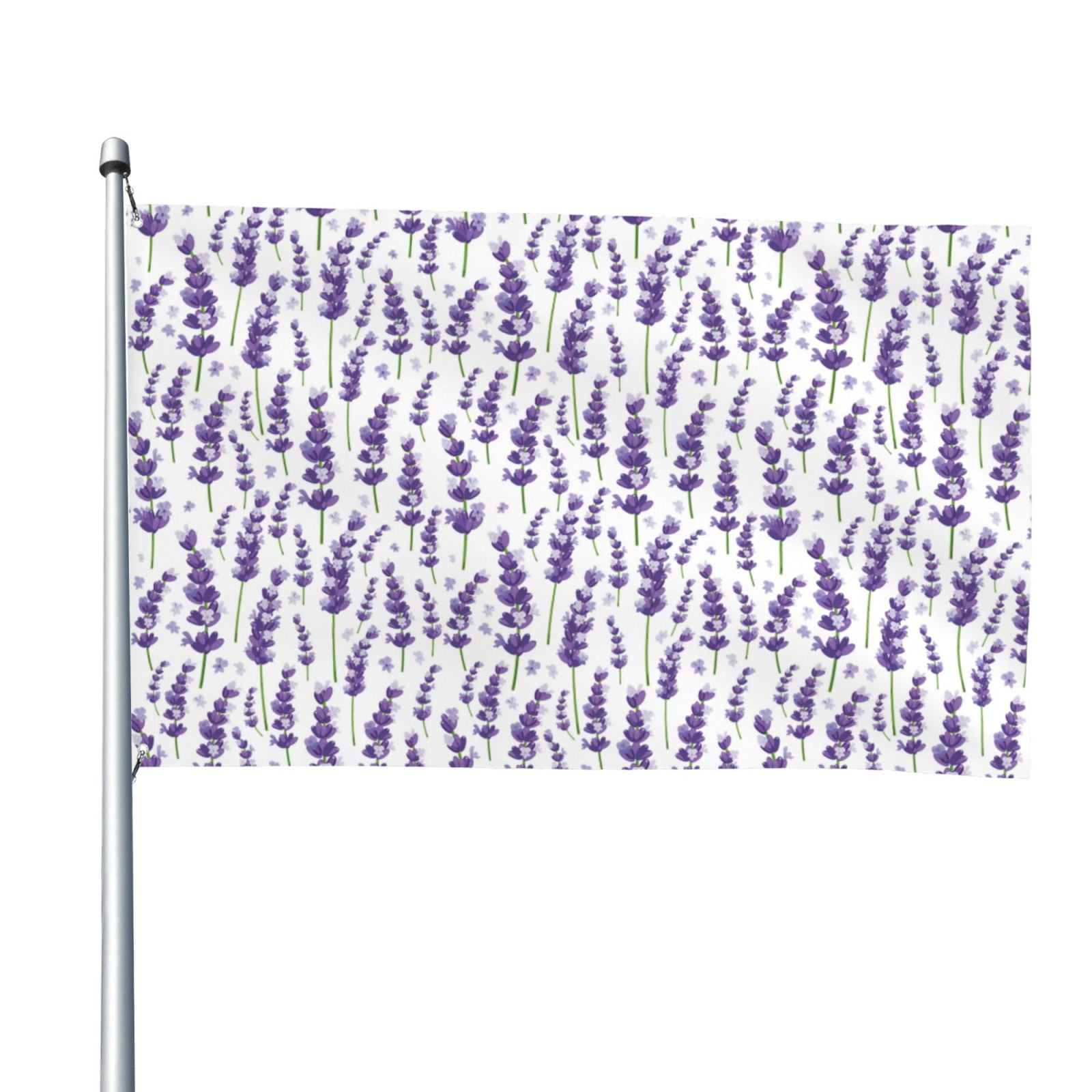 Picia Lavender Flowers Printed Flag ,Lavender Flowers Pattern Garden ...