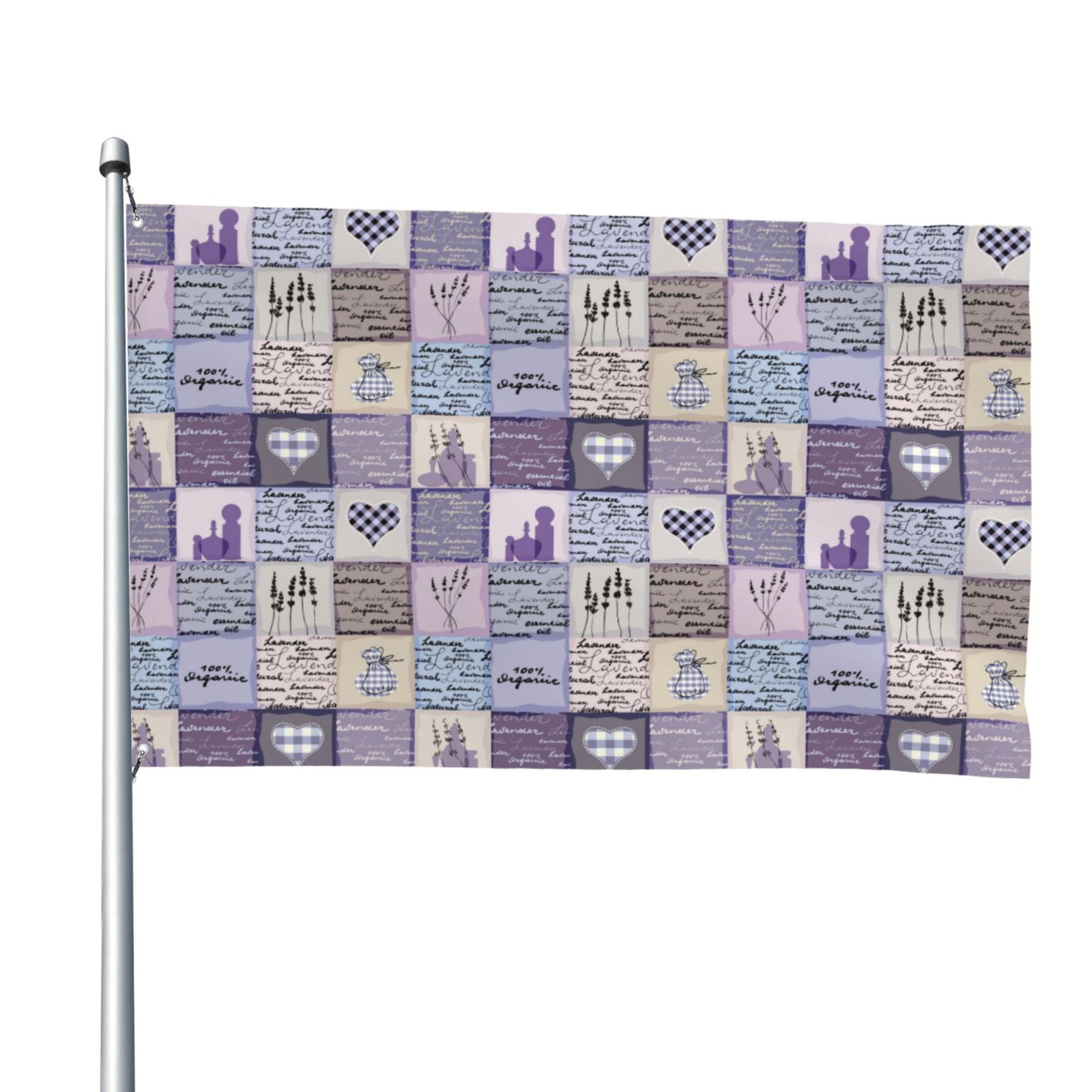 Picia Lavender Flowers Printed Flag ,Lavender Flowers Pattern Garden ...