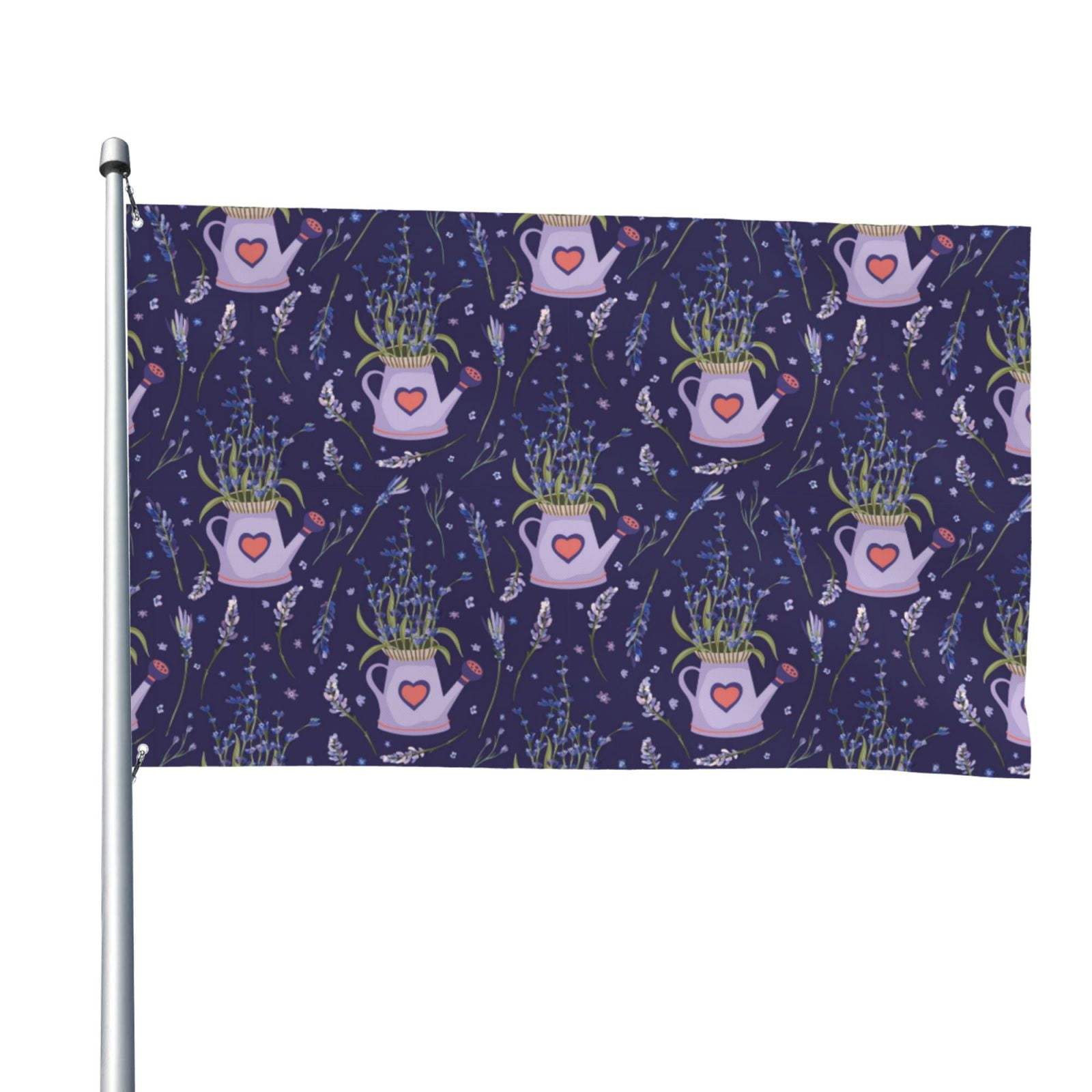 Picia Lavender Flowers Printed Flag ,Lavender Flowers Pattern Garden ...