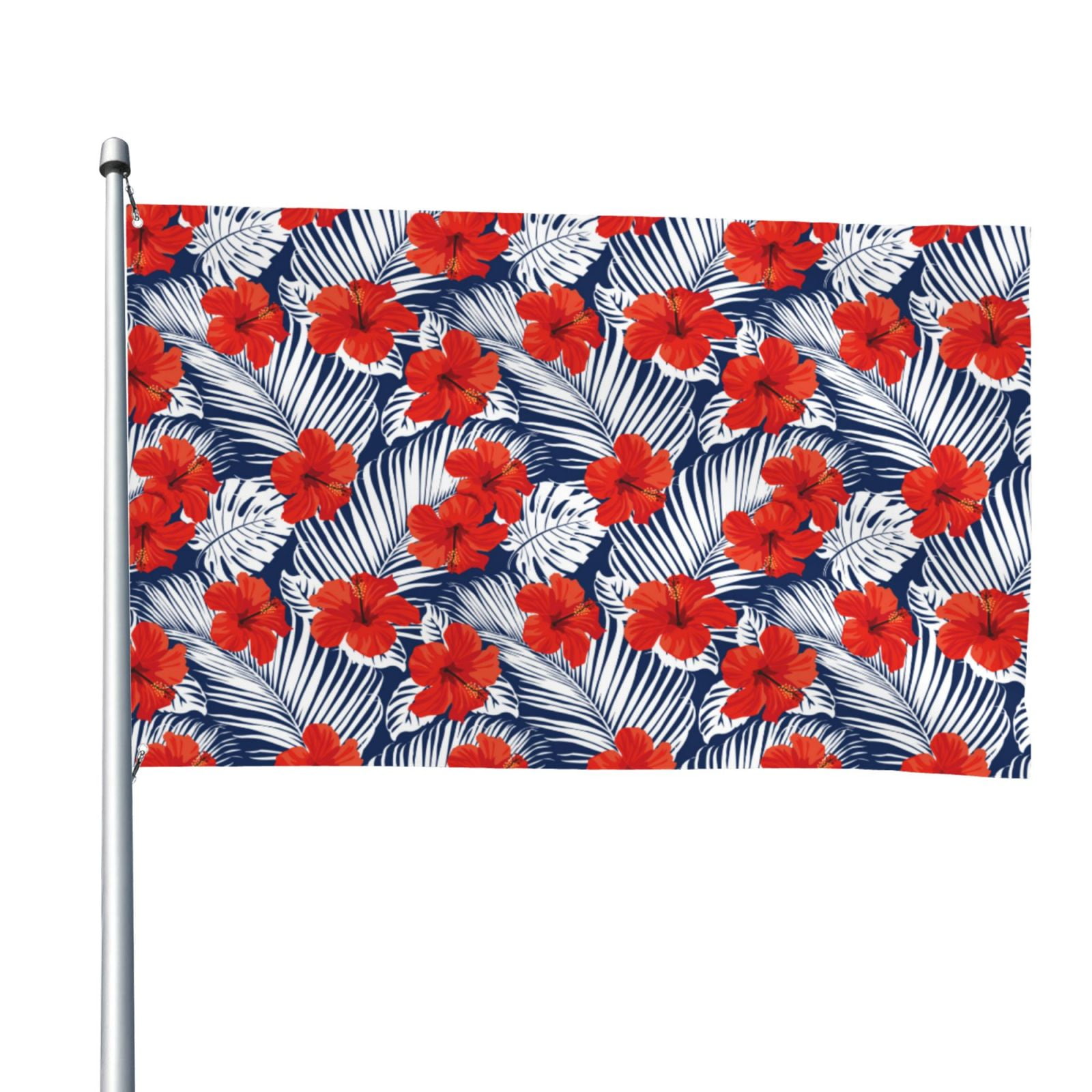Picia Leaves And Flowers Printed Flag ,Leaves And Flowers Pattern ...