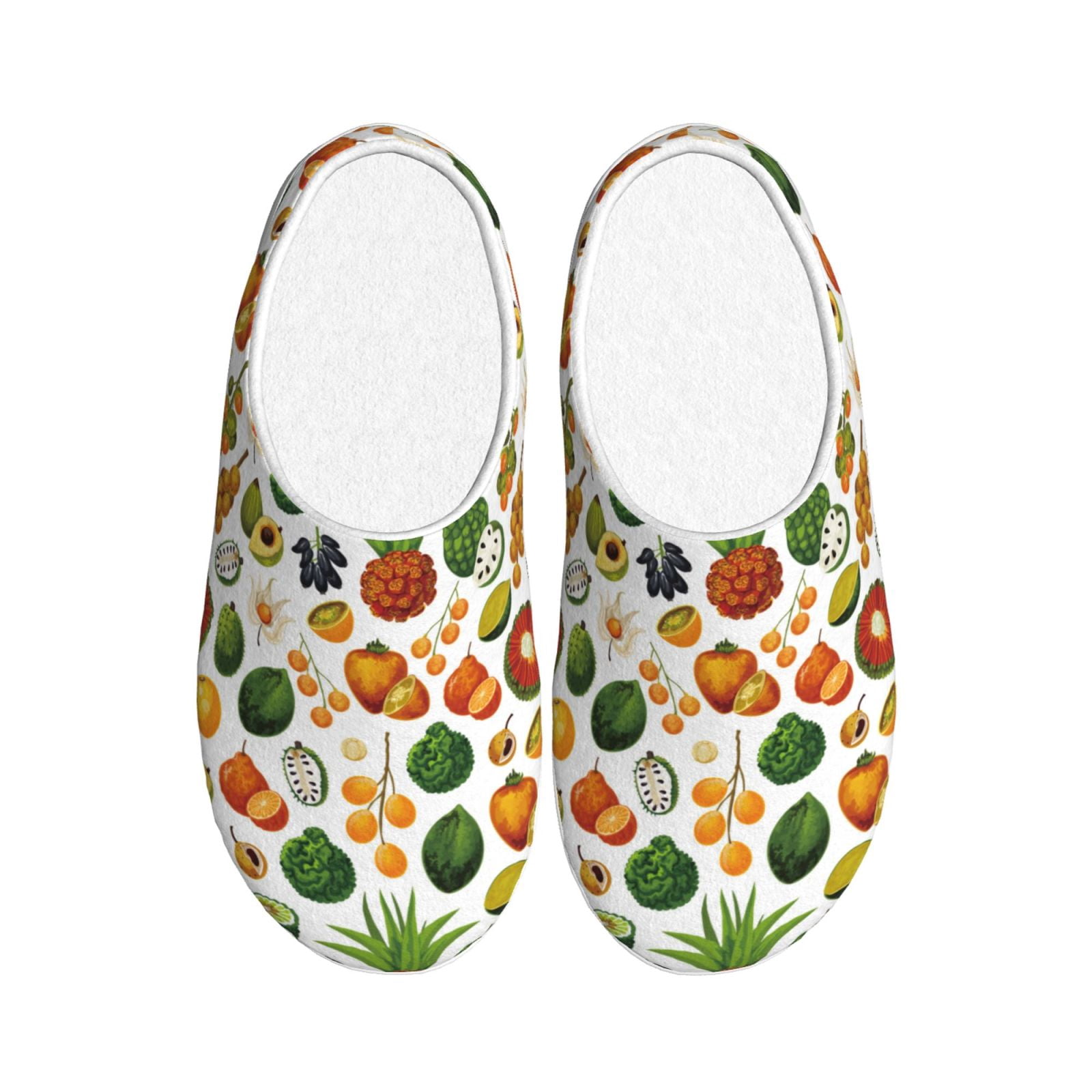Picia Lemon Fruits Vegetables for Women's Lamb-hug Comfy Fleece House ...