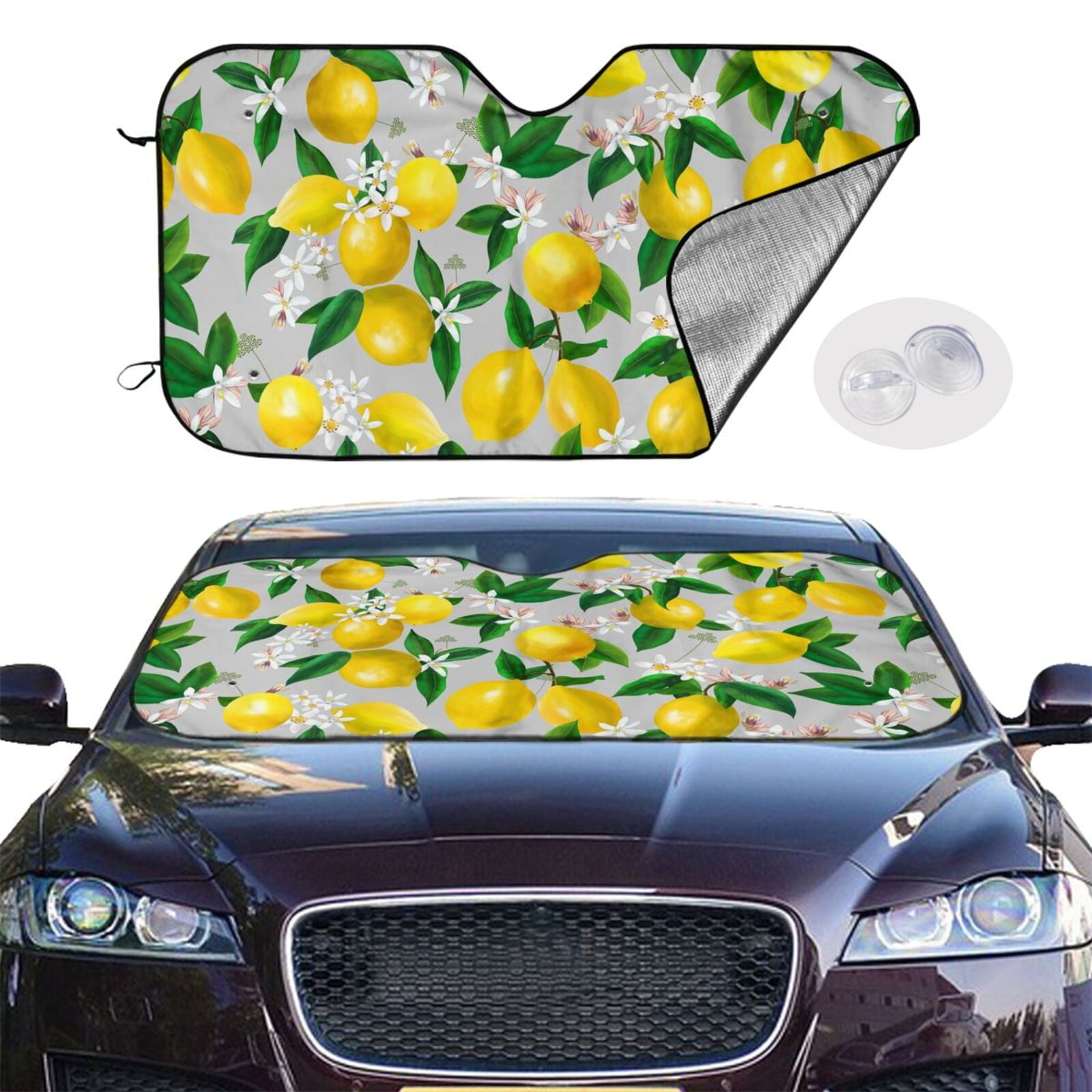 Picia Lemon Seamless Pattern Oil Painting Effect Curved Windshield ...