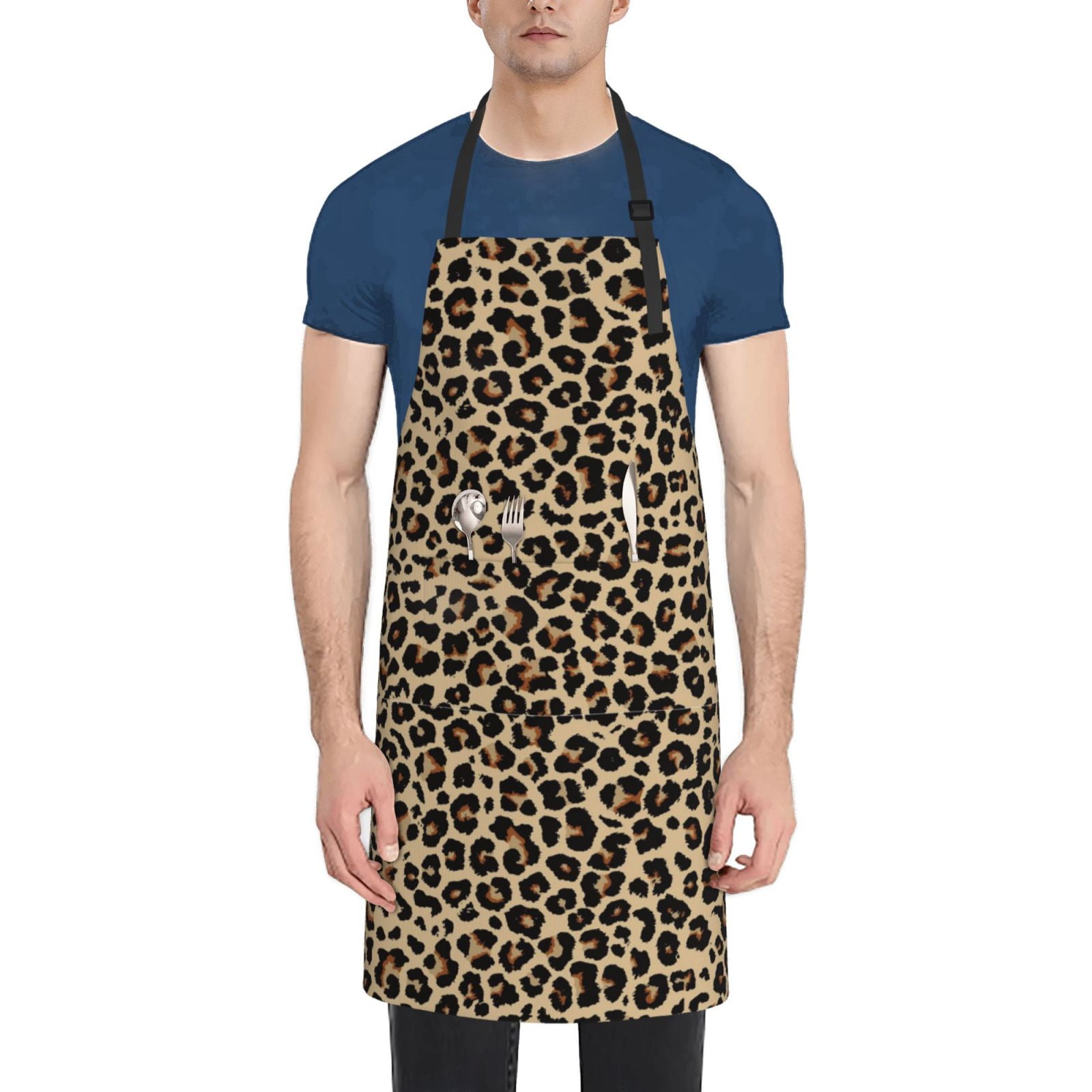 Picia Leopard Print-1 Waterproof Apron for Unisex Adult - Adjustable ...