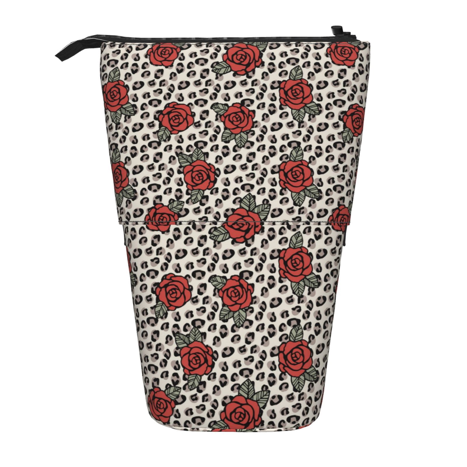 Picia Leopard Print Rose Print Telescopic Pencil Case, Telescopic Pen ...