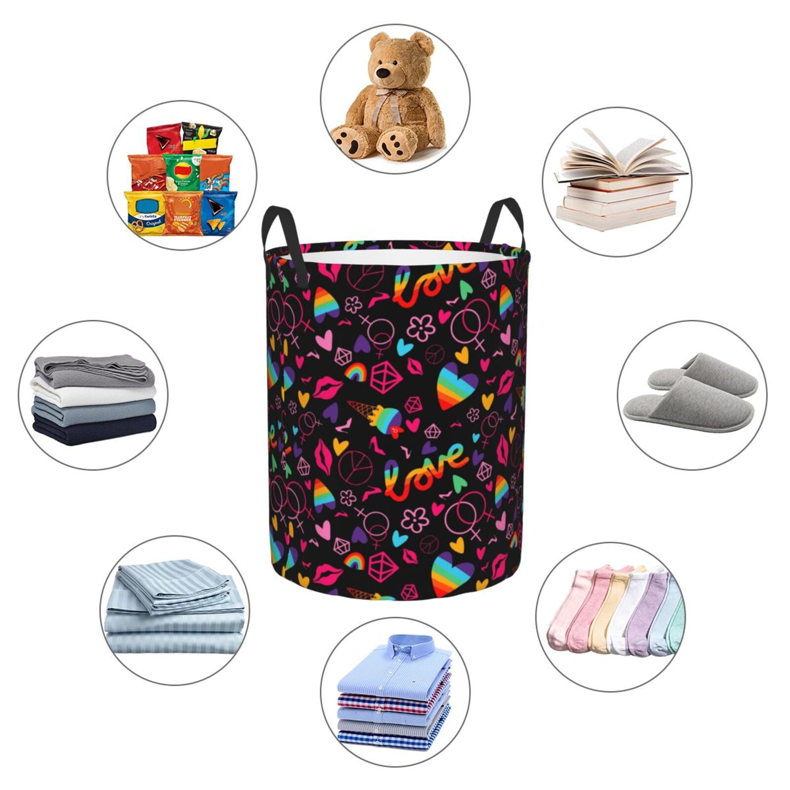 Picia Lgbt Rainbow For Pride Large Laundry Basket, Waterproof ...