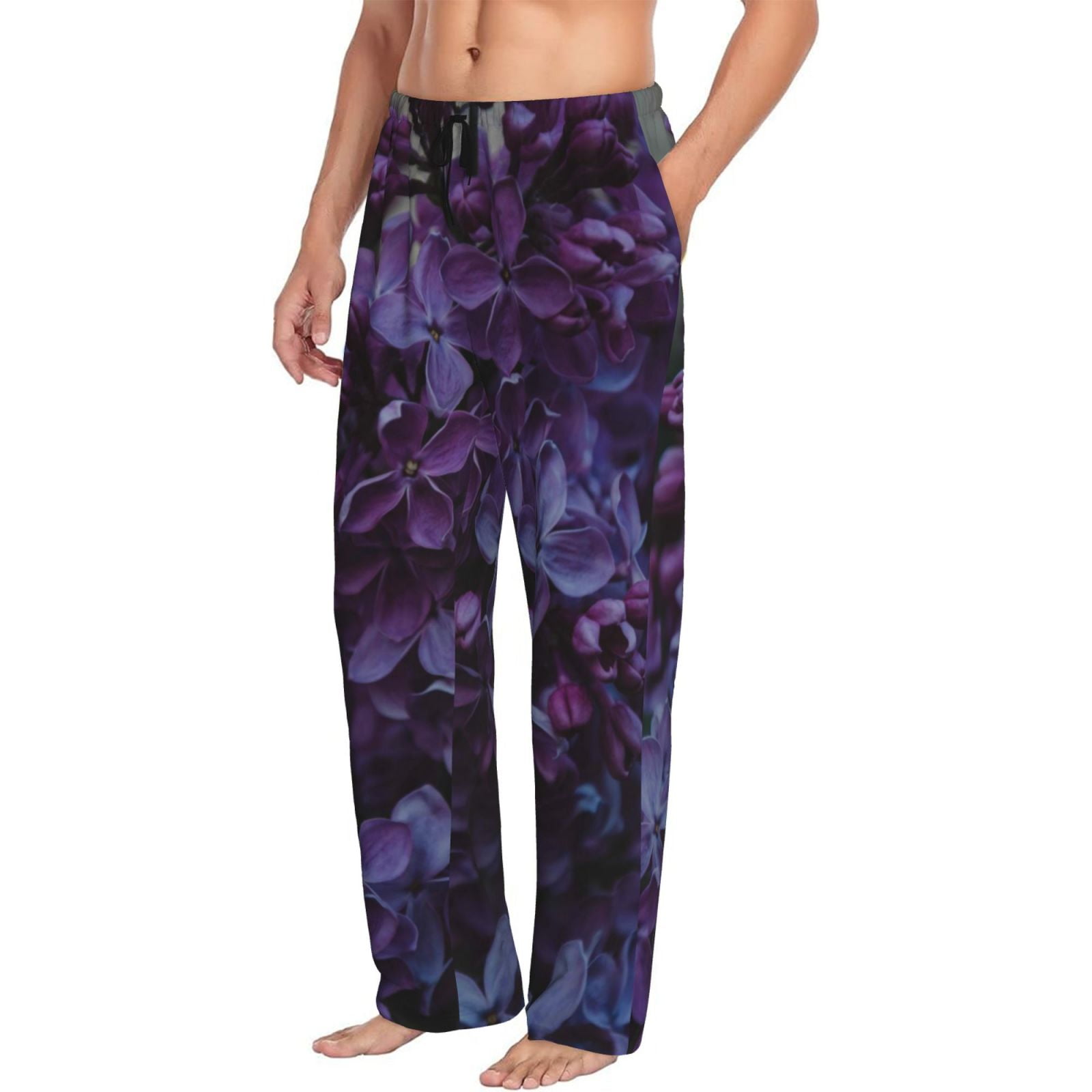 Picia Lilac Mens Soft Woven Cotton Elastic Waistband Sleep Pajama Pant ...