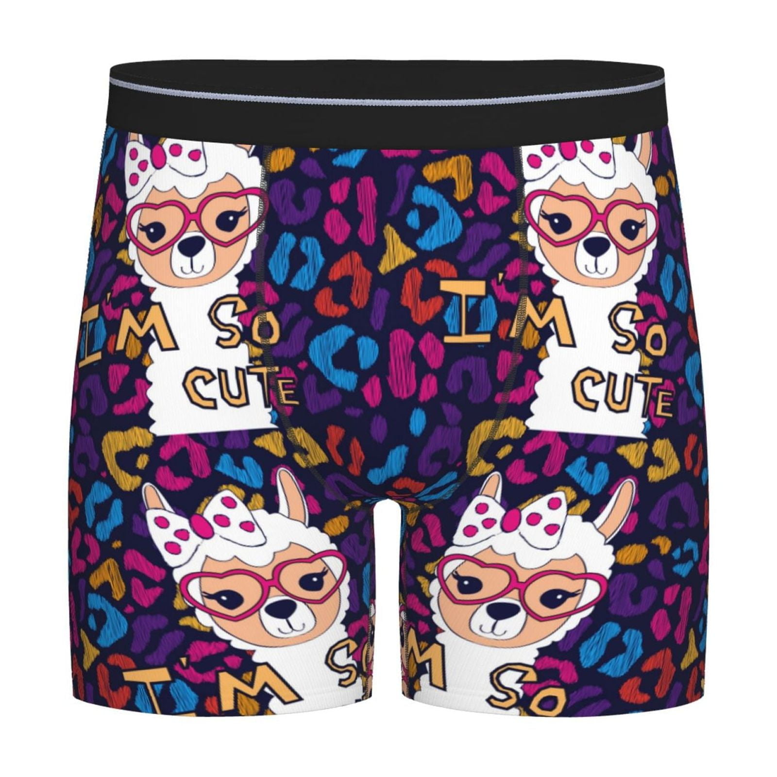 Picia Llama Alpaca Pattern Men's Athletic Long Leg Briefs , Performance ...