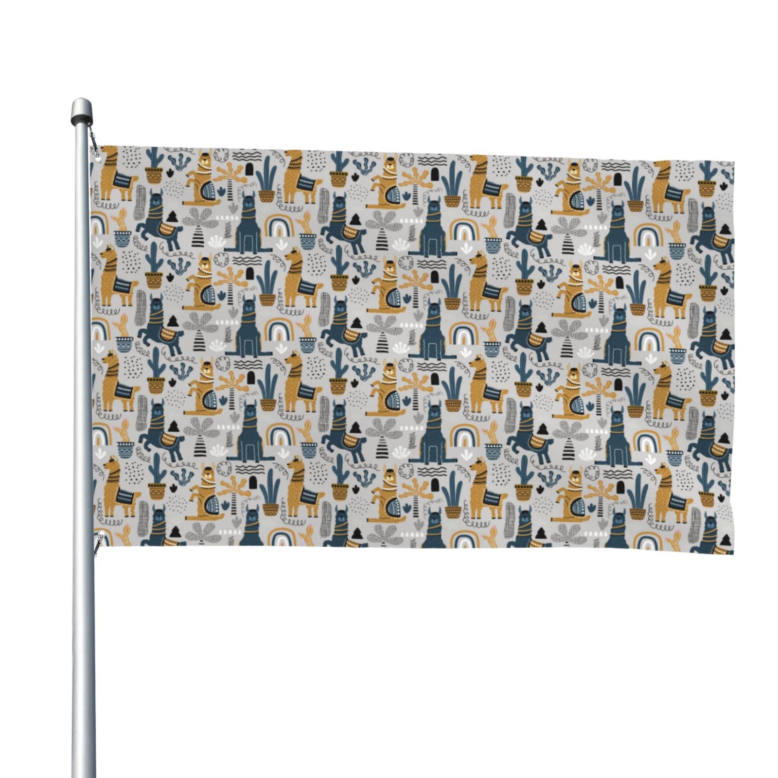 Picia Llama and Cactus1 Printed Flag ,Llama and Cactus1 Pattern Garden ...