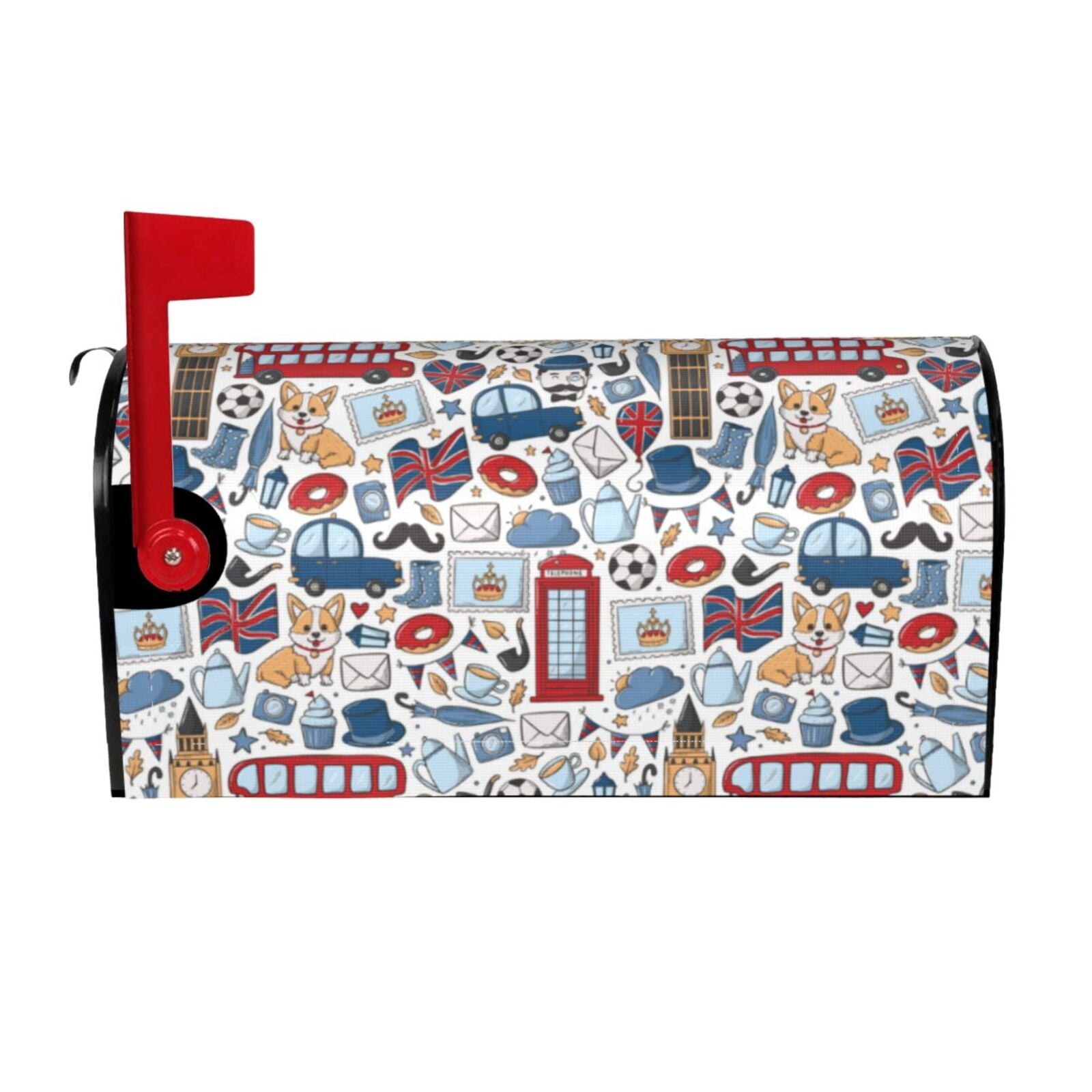 Picia London Symbols1 Magnetic Mailbox Cover Standard Size-25.5x21 in ...