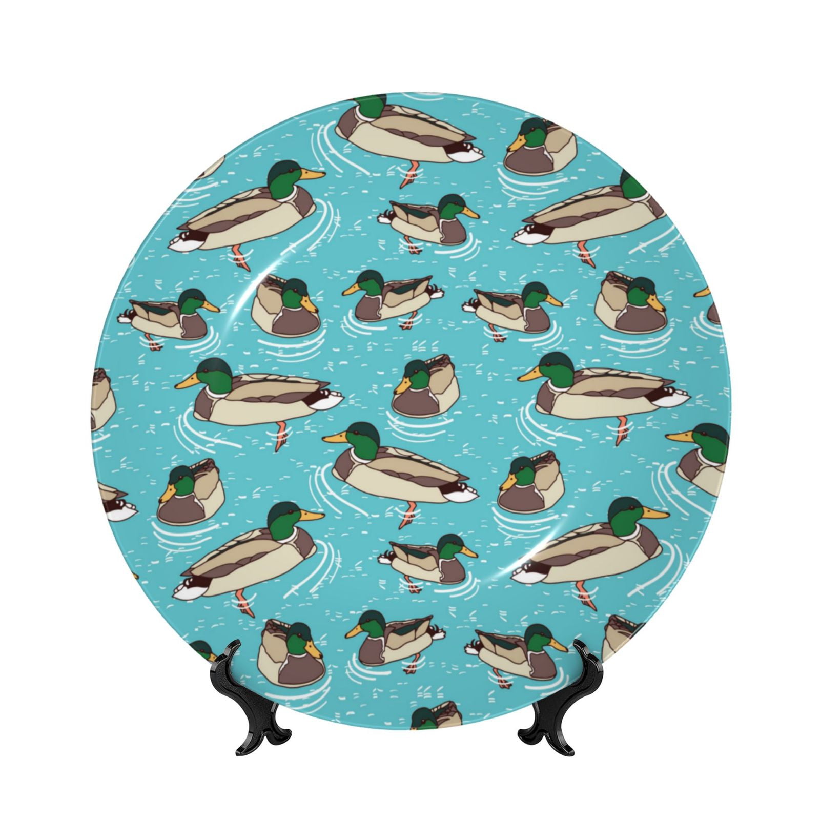 Picia Mallard Ducks Swimming In The Lake Pattern Bone China Decorative ...