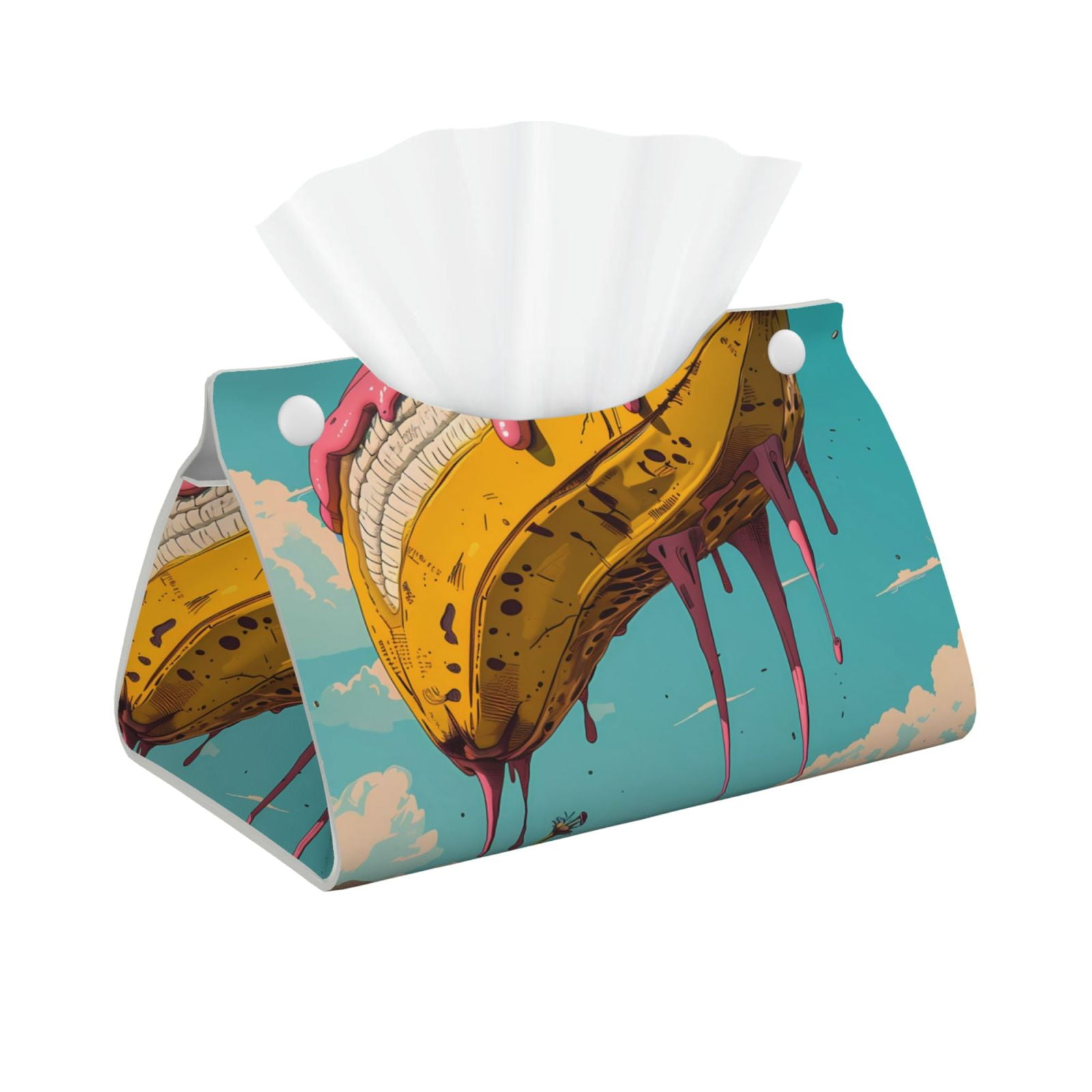 Picia Melting Banana Fantasy Pattern Long Tissue Box Cover,PVC Leather ...