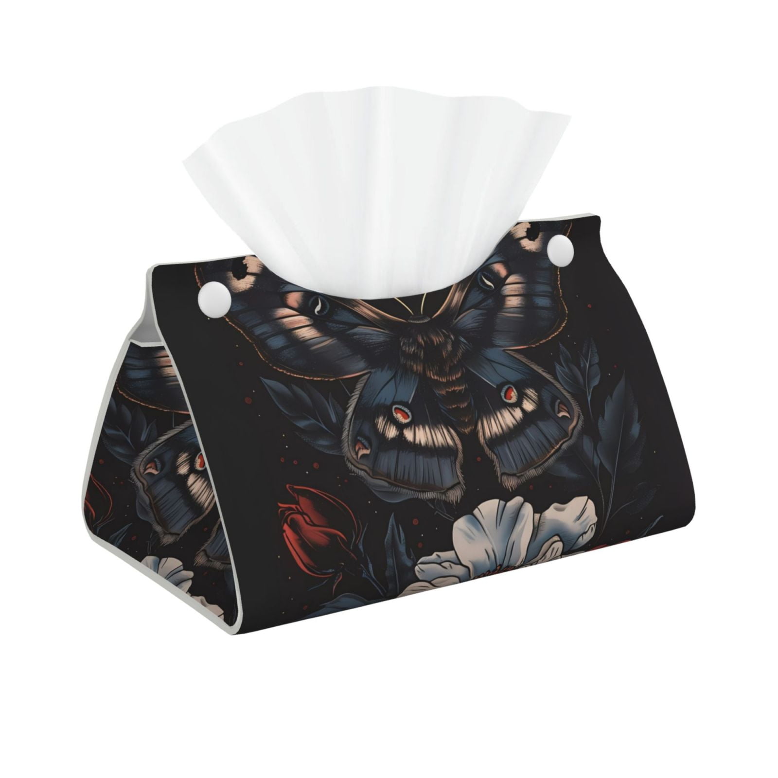 Picia Midnight Butterfly Floral Dream Pattern Long Tissue Box Cover,PVC ...