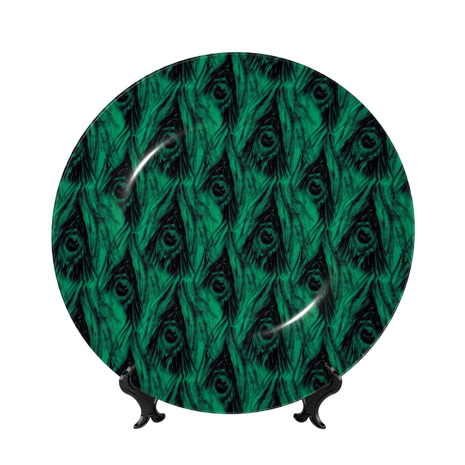 Picia Mint Bird Feathers Pattern Bone China Decorative Plate – Wall ...